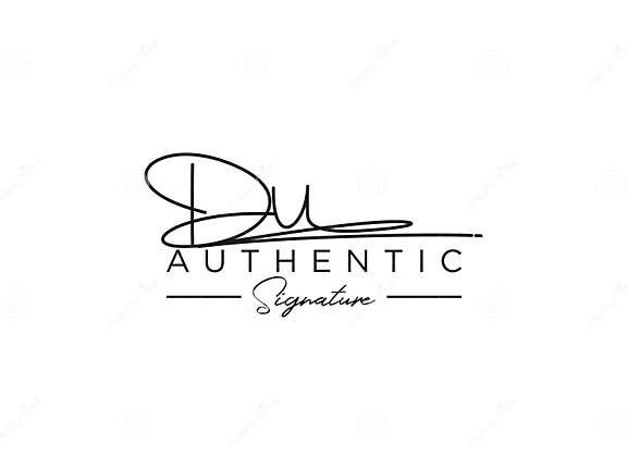 Letter DU Signature Logo Template Vector Stock Vector - Illustration of ...