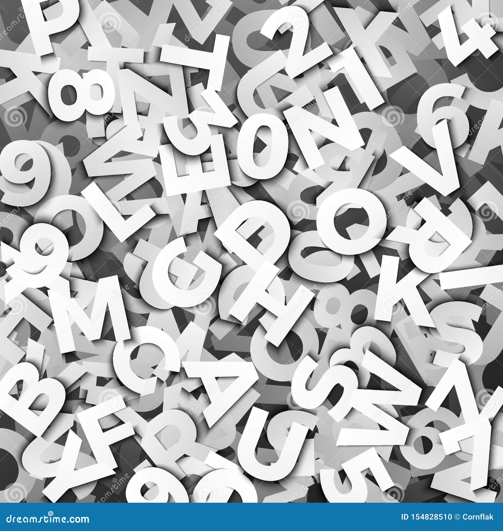 Vector Type Background with Paper Cut Letters Stock Vector ...