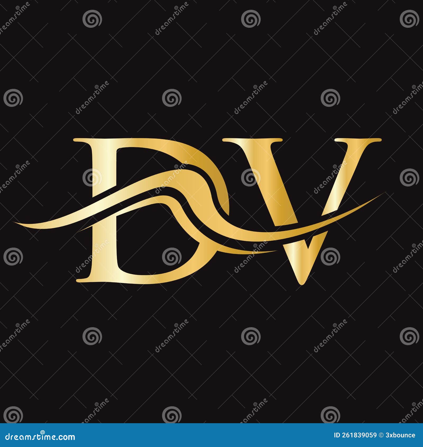 Letter DV Logo Design. Initial DV Logotype Template for Business and ...