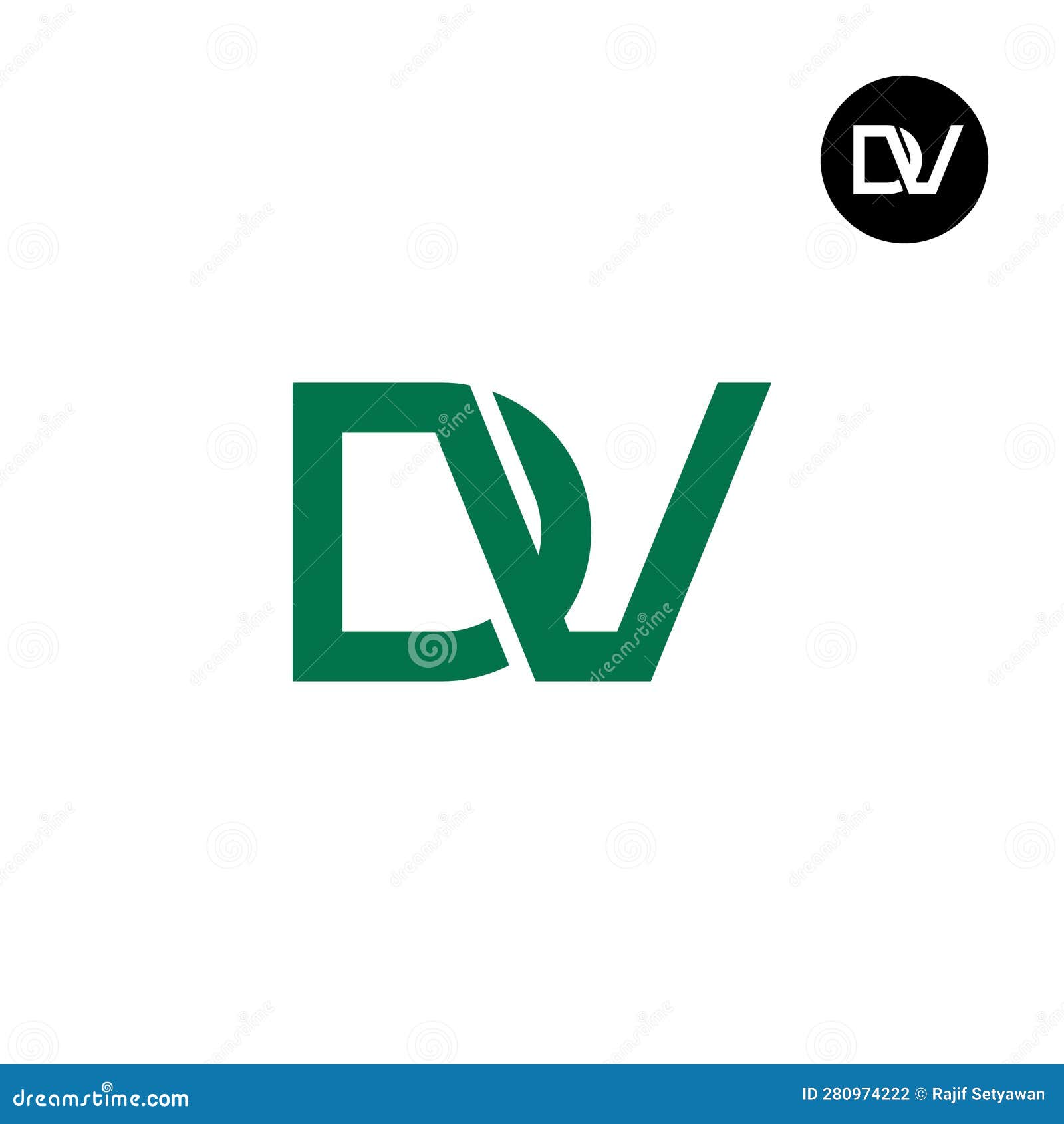 Letter DV Monogram Logo Design Vector Illustration | CartoonDealer.com ...