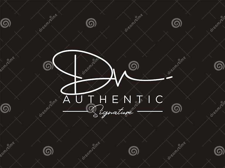 Letter DV Signature Logo Template Vector Stock Vector - Illustration of ...