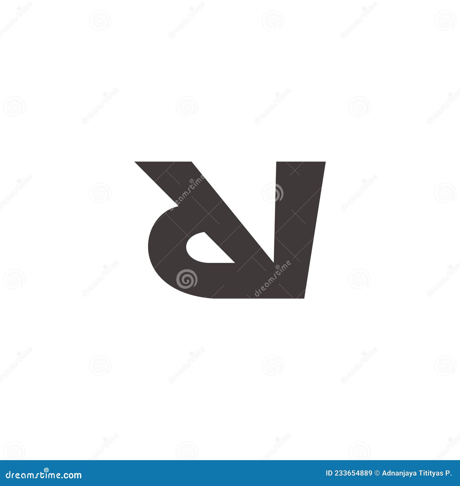 Letter Dv Simple Geometric Shape Sharp Design Logo Vector Stock Vector ...