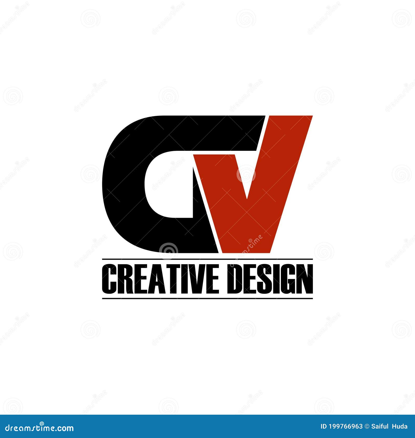 Letter DV Simple Monogram Logo Icon Design. Stock Vector - Illustration ...