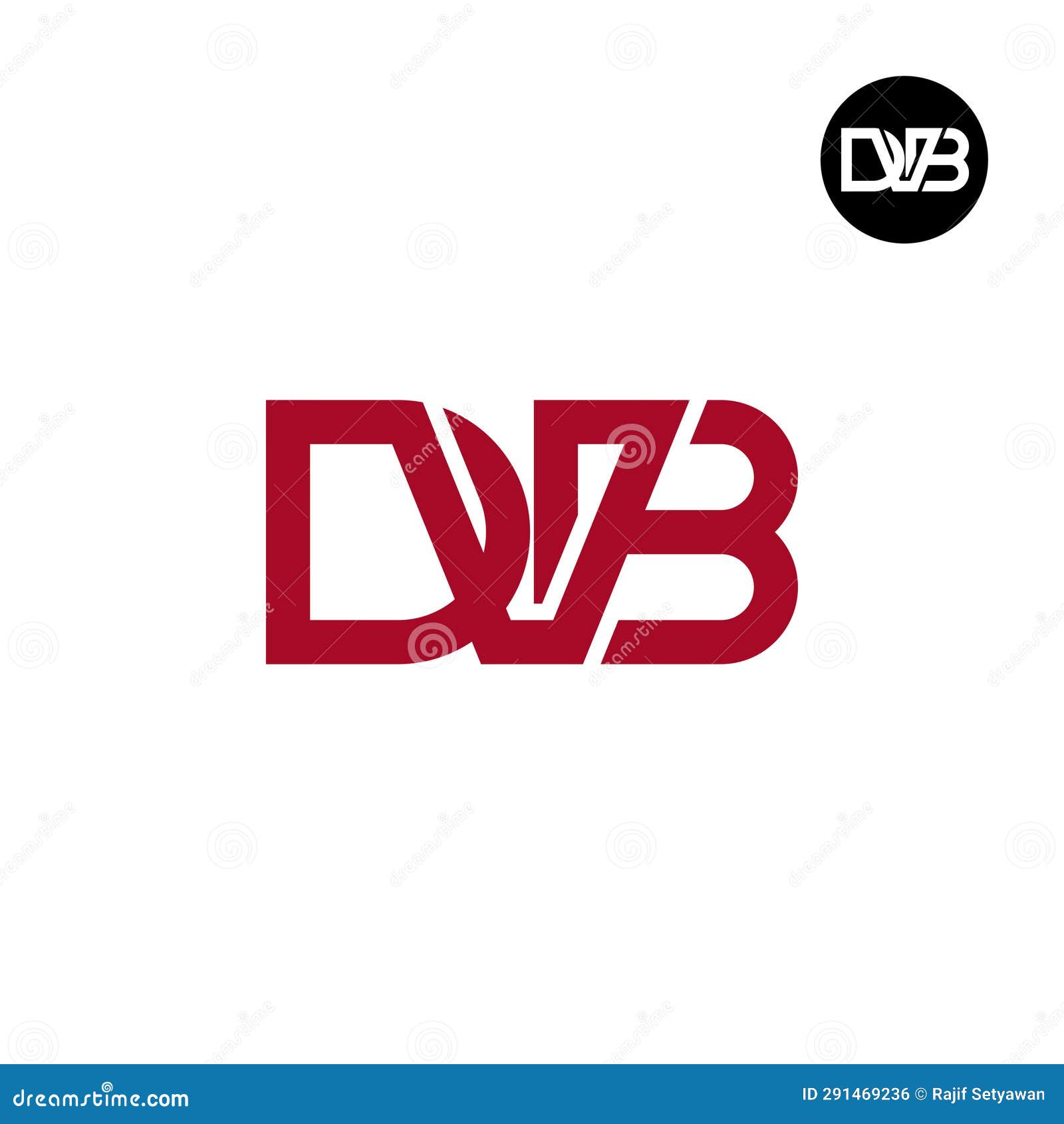 Letter DVB Monogram Logo Design Stock Vector - Illustration of names ...