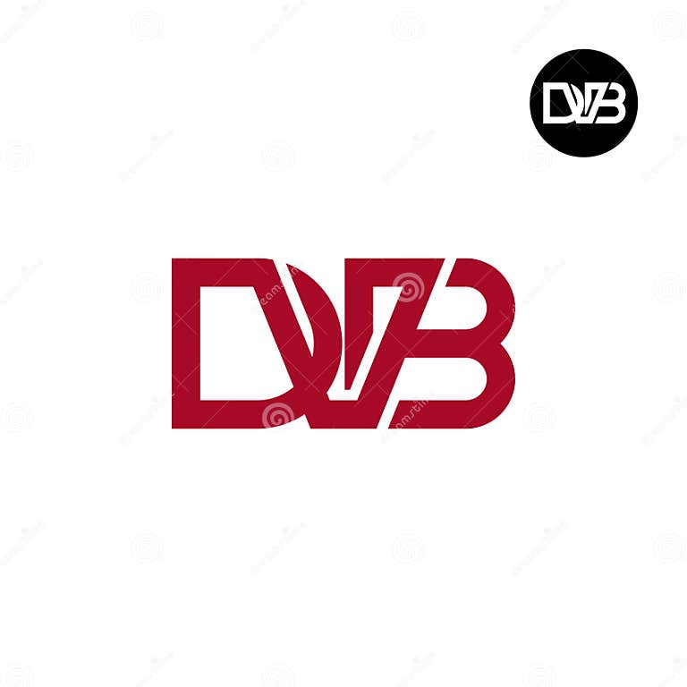 Letter DVB Monogram Logo Design Stock Vector - Illustration of names ...