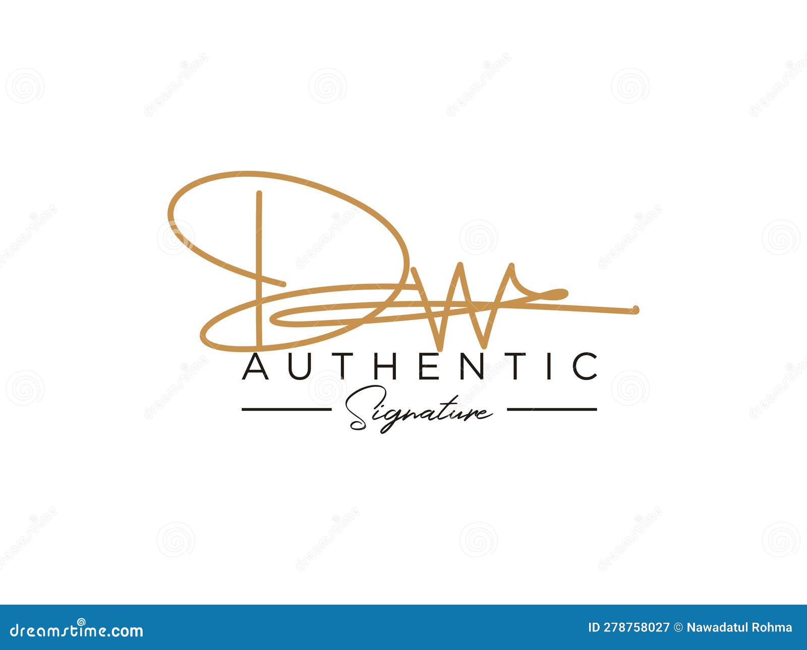 Letter DW Signature Logo Template Vector Stock Vector - Illustration of ...