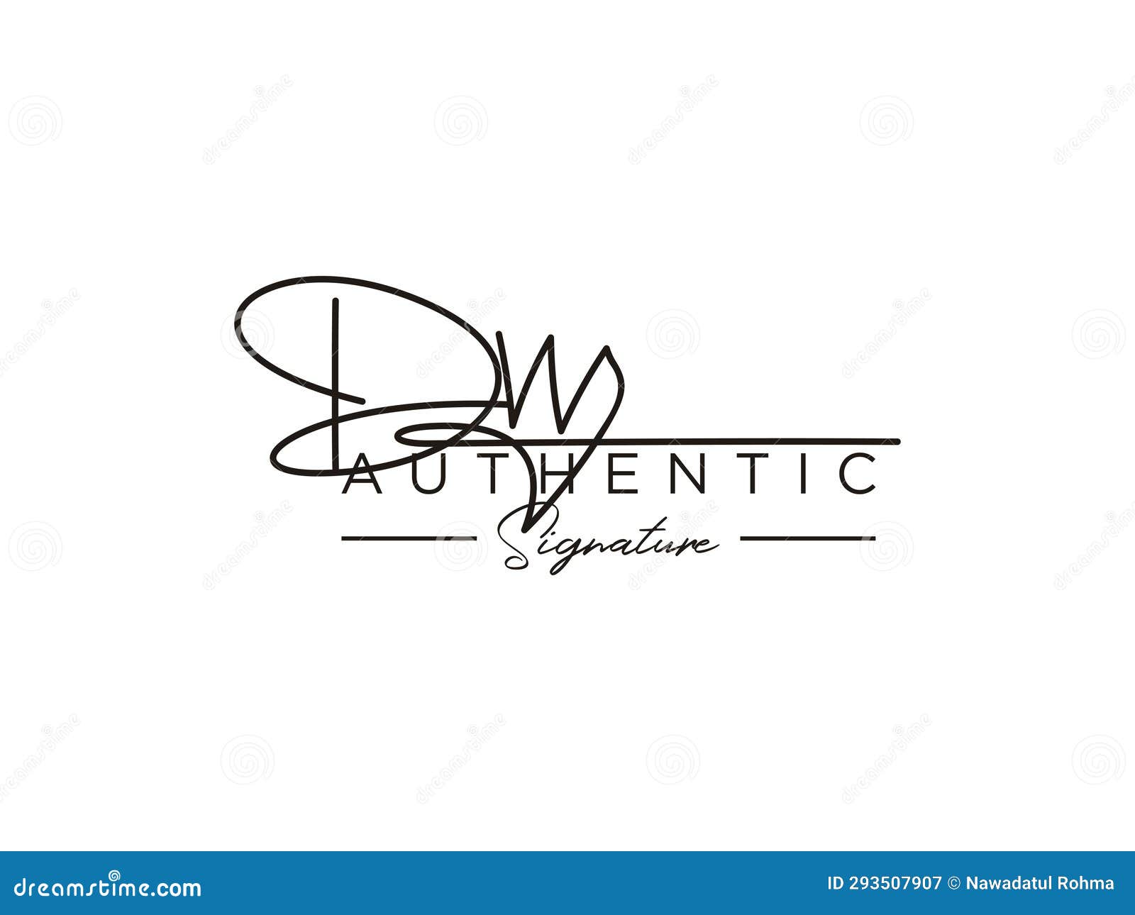 Letter DW Signature Logo Template Vector Stock Vector - Illustration of ...