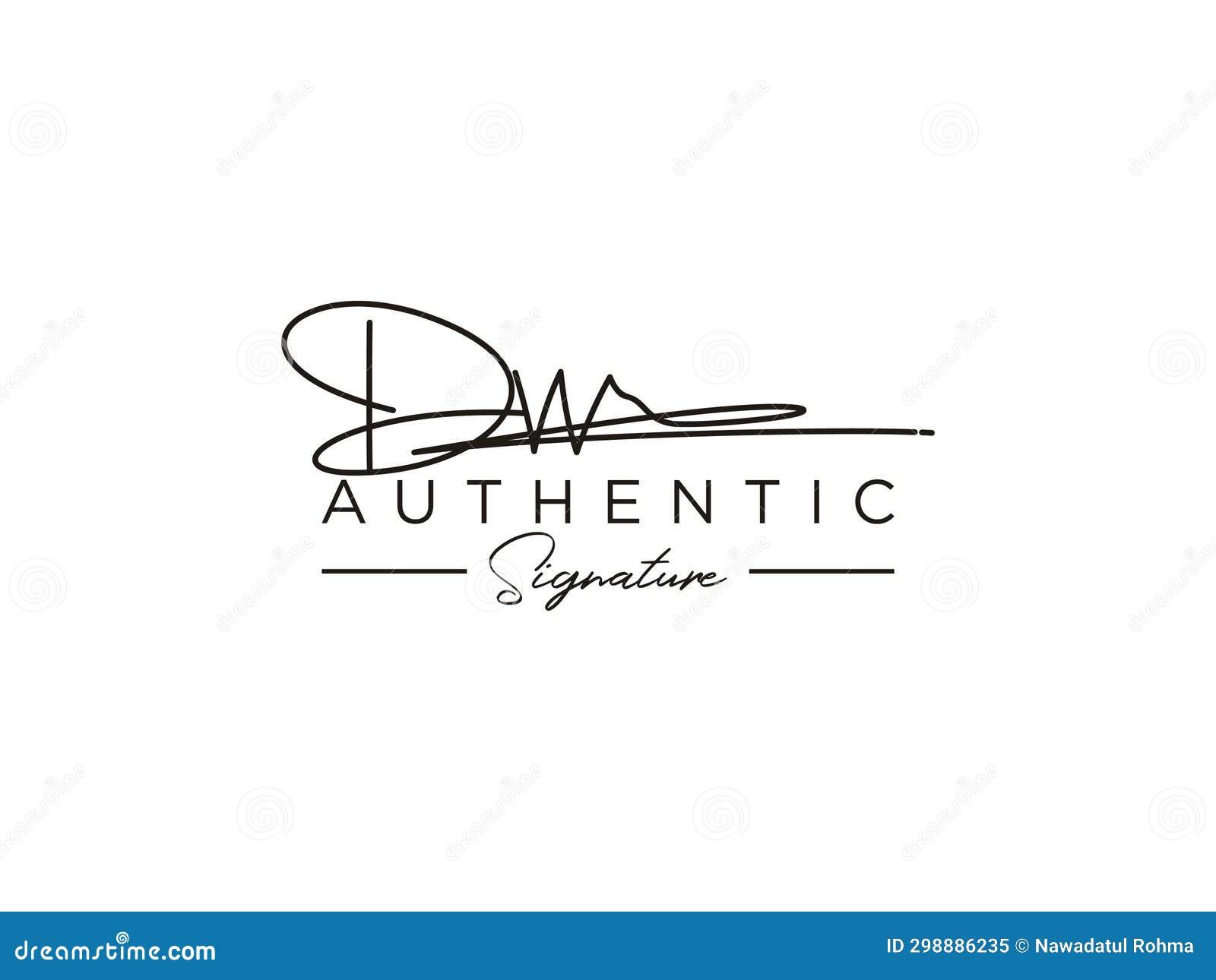 Letter DW Signature Logo Template Vector Stock Vector - Illustration of ...