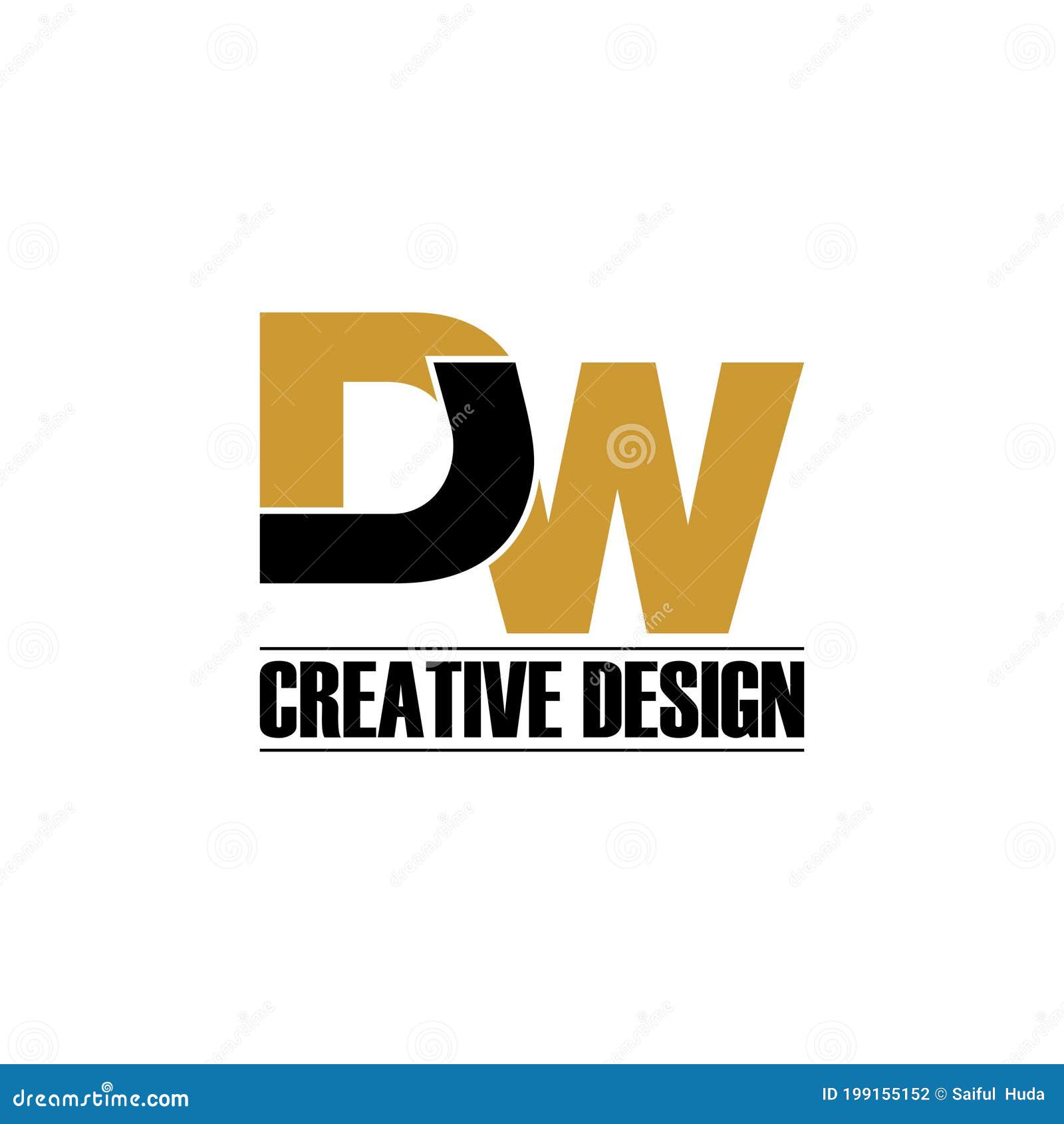 Letter DW Simple Monogram Logo Icon Design. Stock Vector - Illustration ...