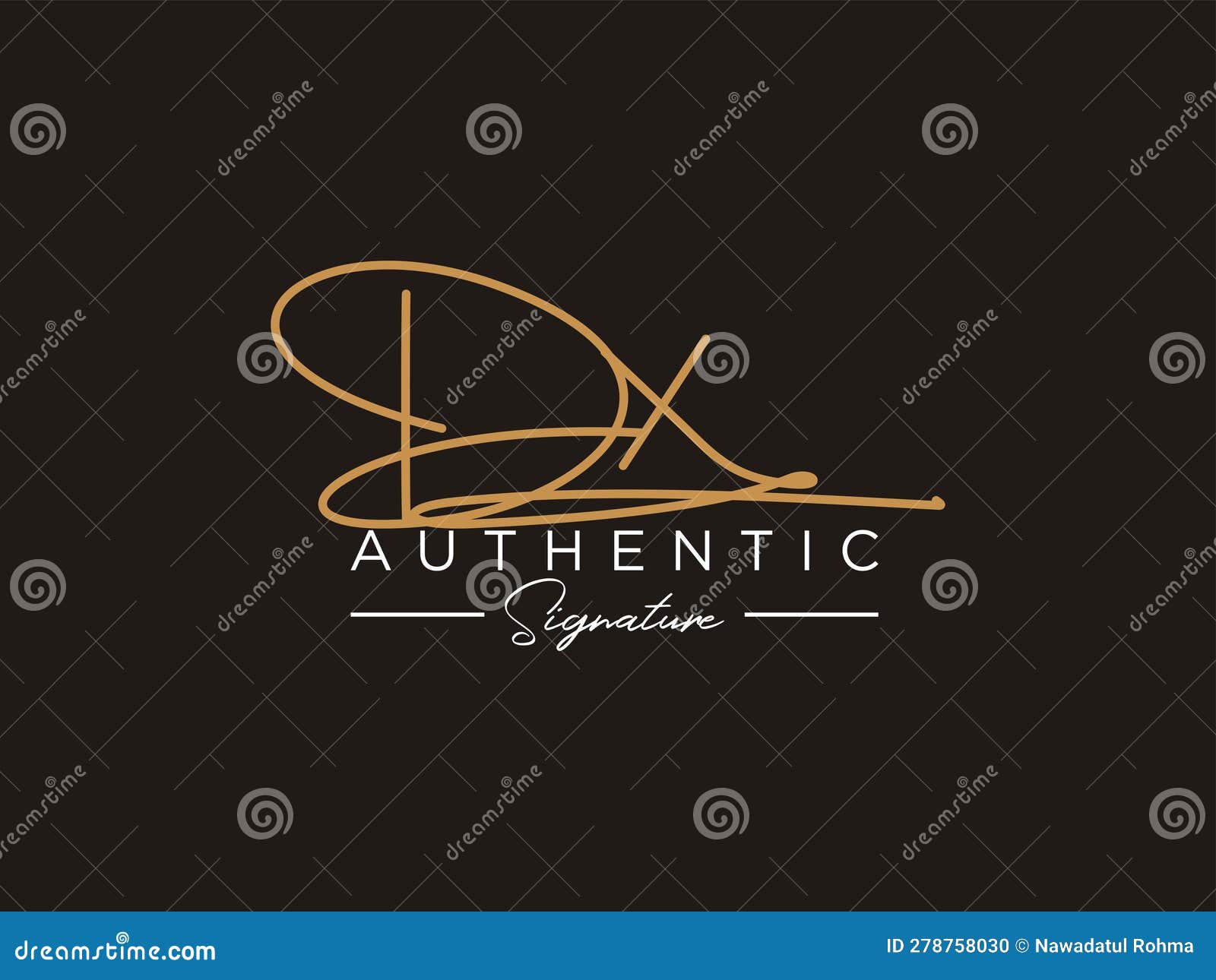 Letter DX Signature Logo Template Vector Stock Vector - Illustration of ...