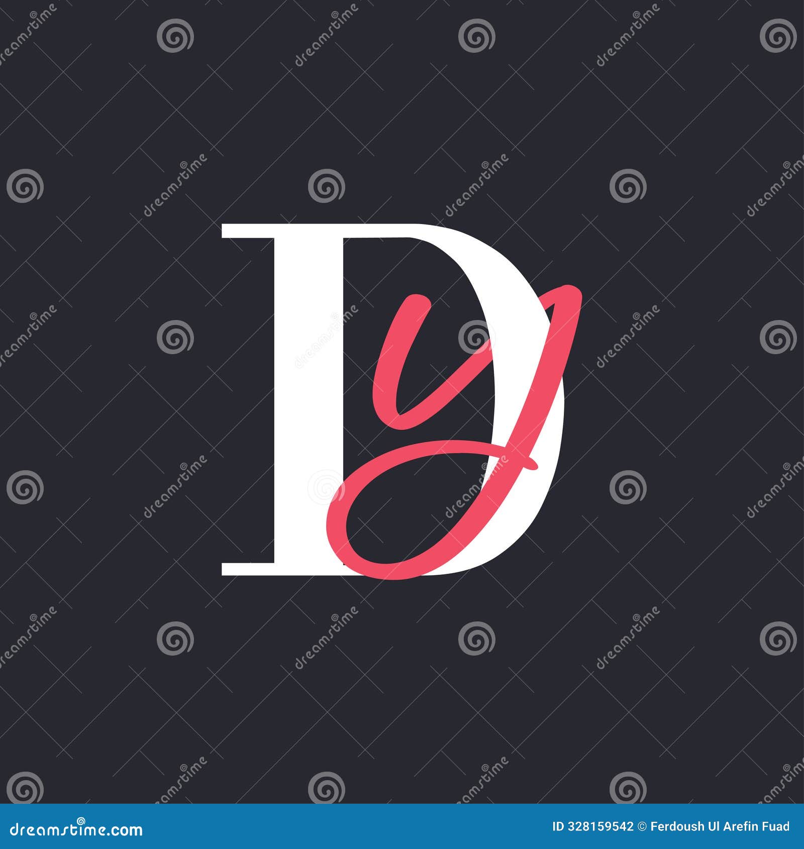 Letter DY Logo. Perfectly Blended Initials DY Letter Logo Design Stock ...