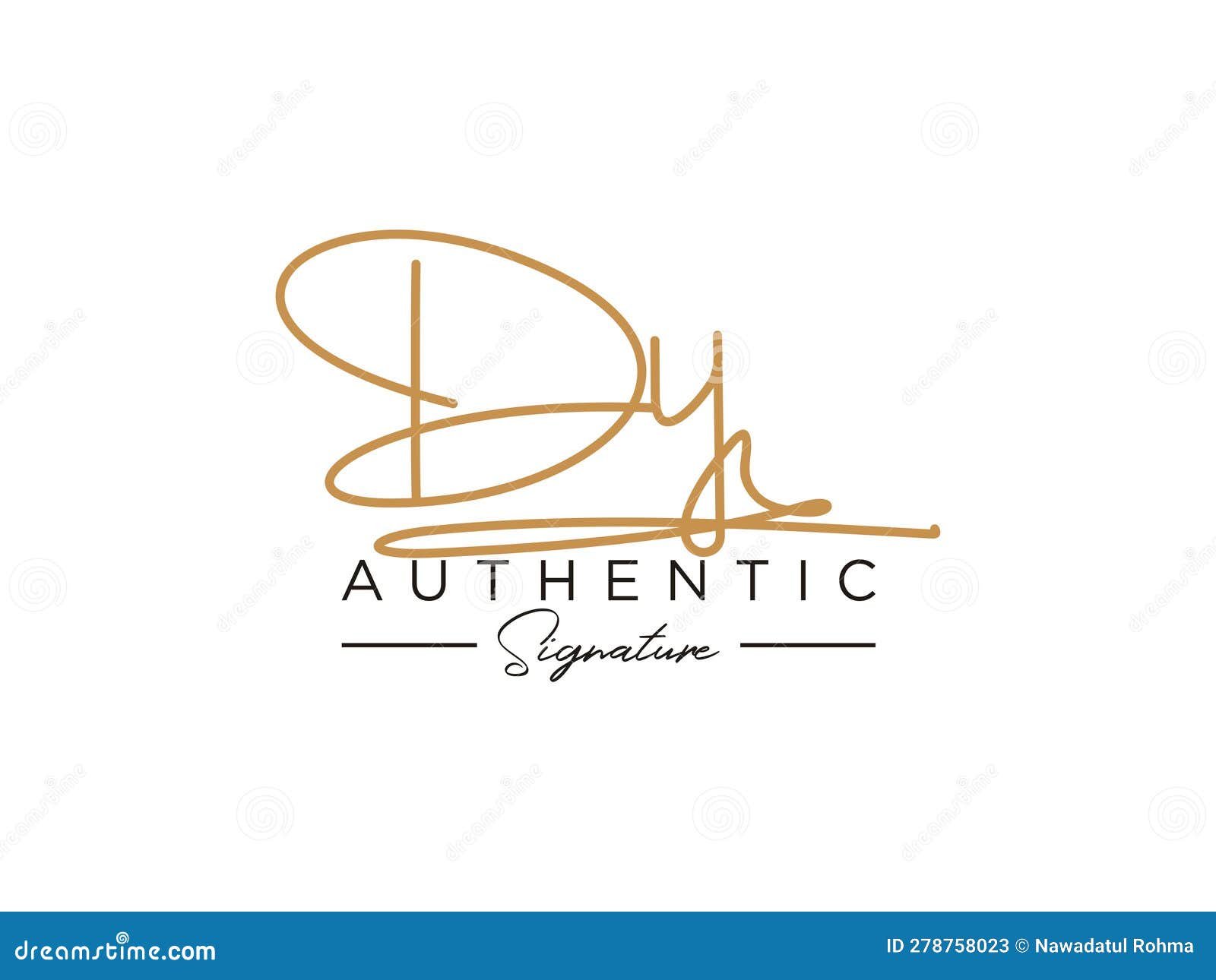 Letter DY Signature Logo Template Vector Stock Vector - Illustration of ...
