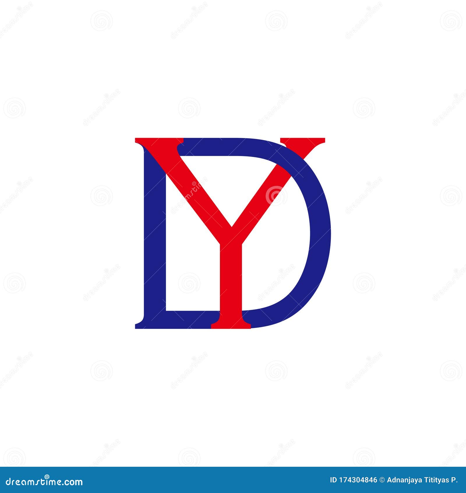 Letter Dy Symbol Overlapping Colorful Design Logo Vector Stock Vector ...