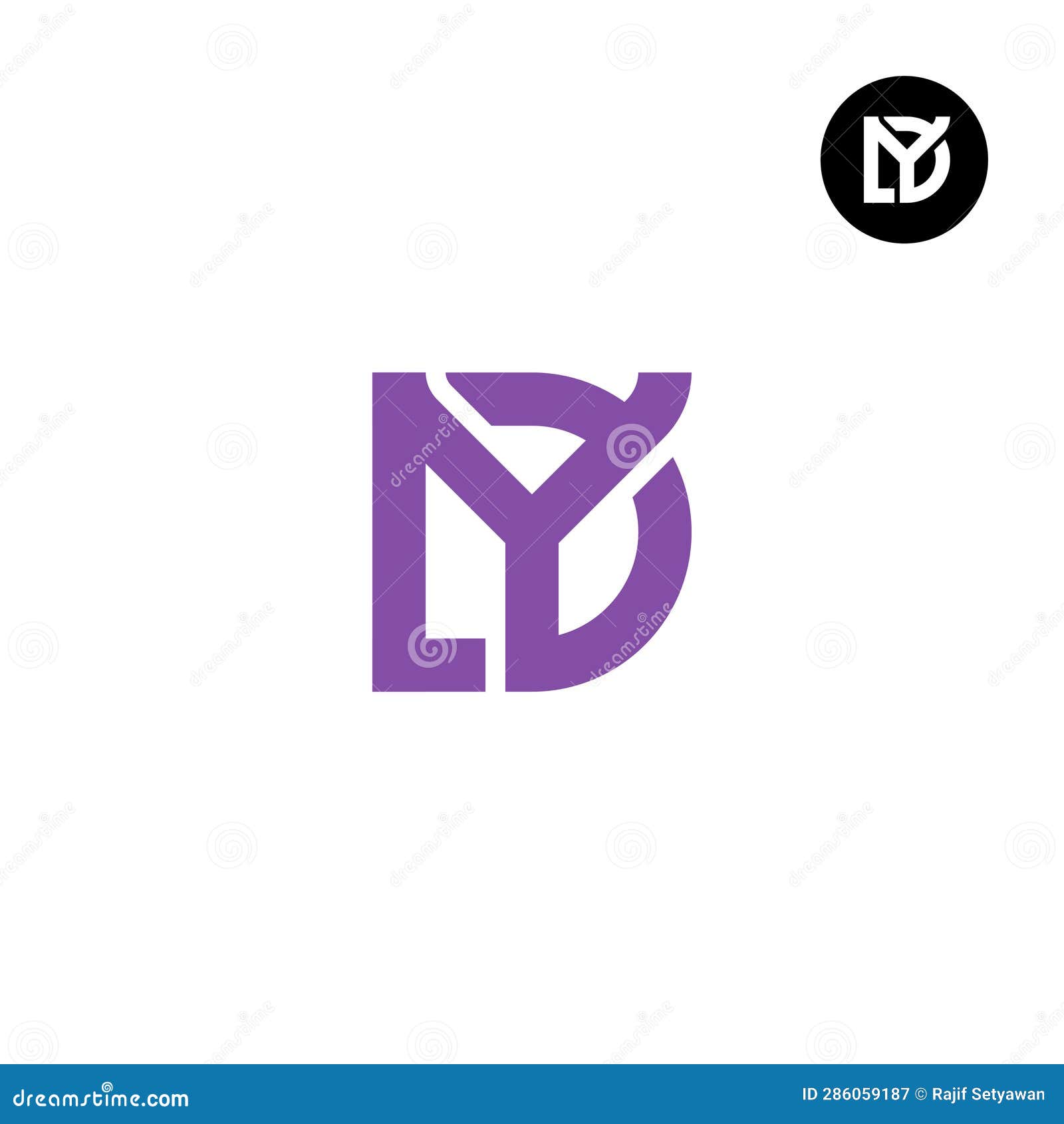 Letter DY YD Monogram Logo Design Stock Illustration - Illustration of ...