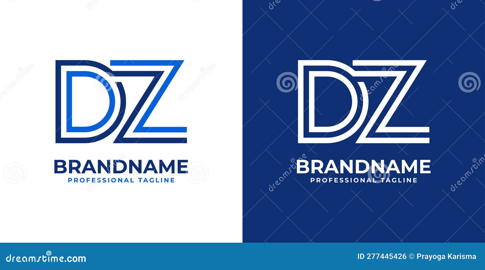 Letter DZ Line Monogram Logo, Suitable for Any Business with DZ or ZD ...
