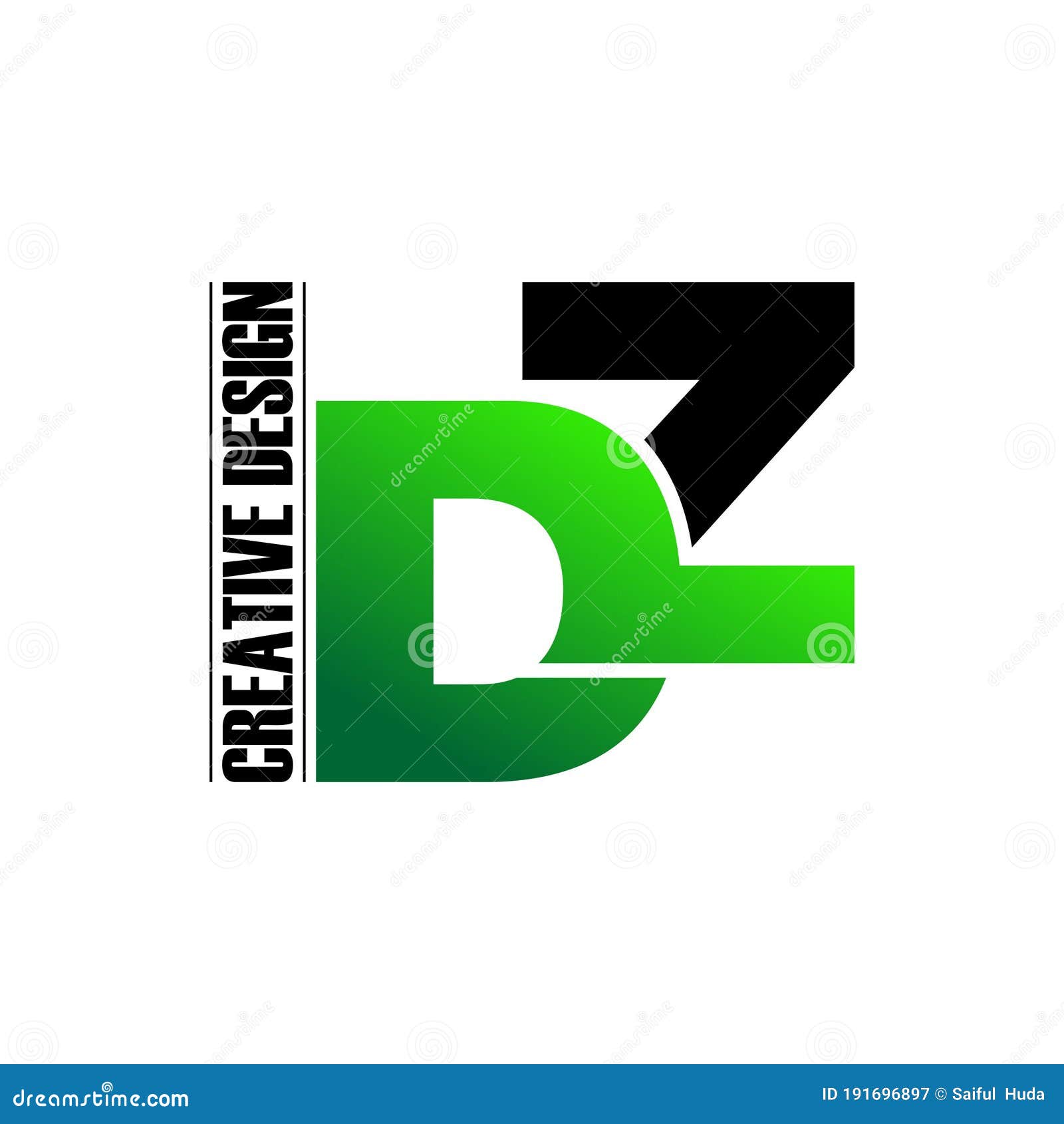 Letter DZ Monogram Logo Icon Design Vector. Stock Vector - Illustration ...