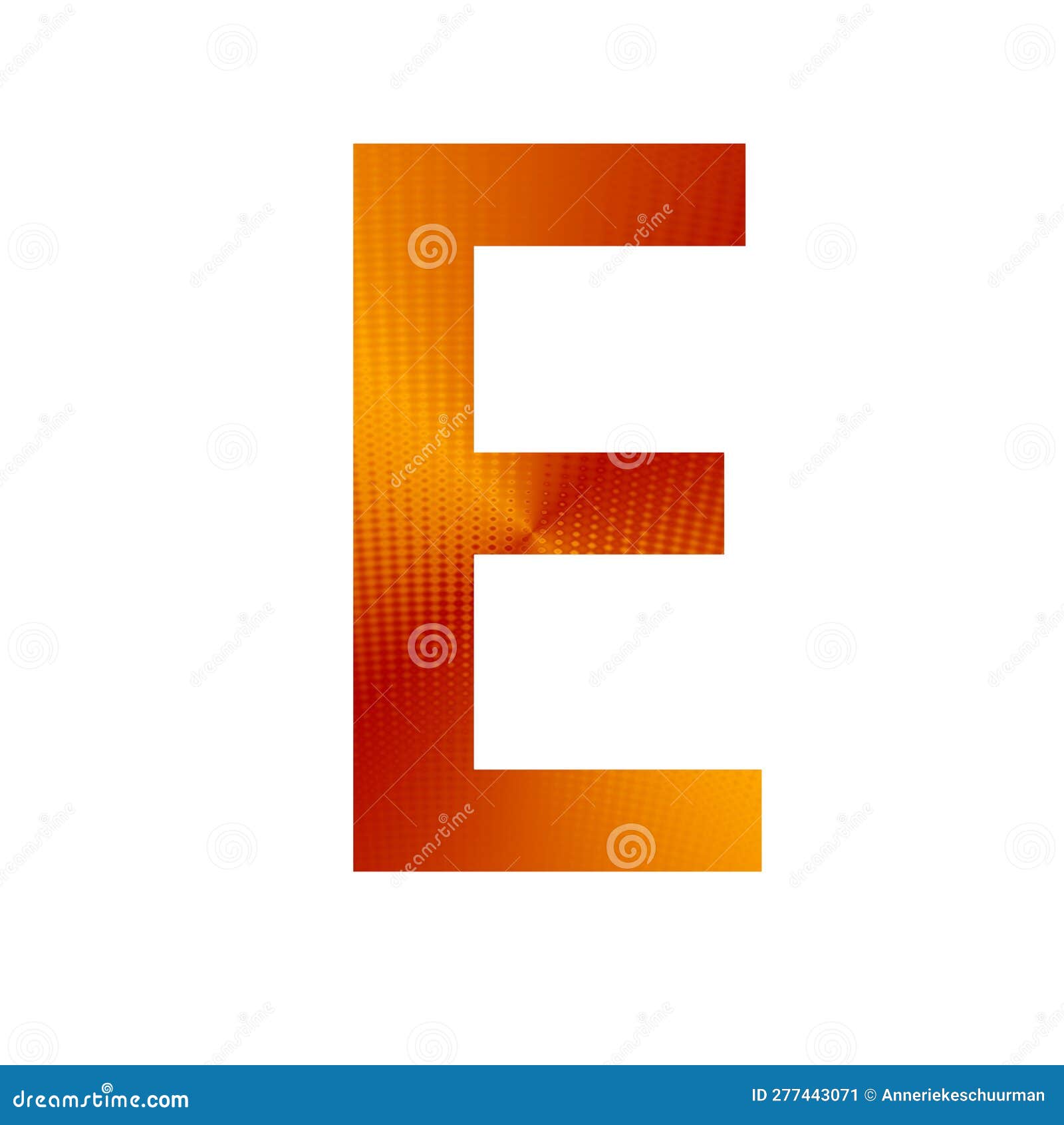 Letter E of the Alphabet Made with Orange and Yellow Background Stock ...