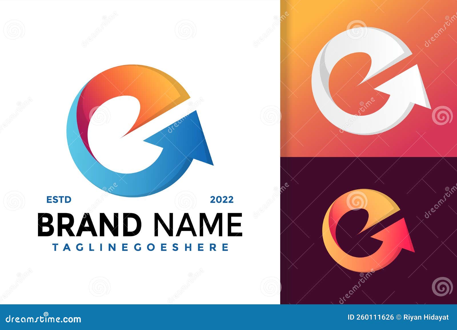 Letter E with Arrow Logo Design, Brand Identity Logos Vector, Modern ...