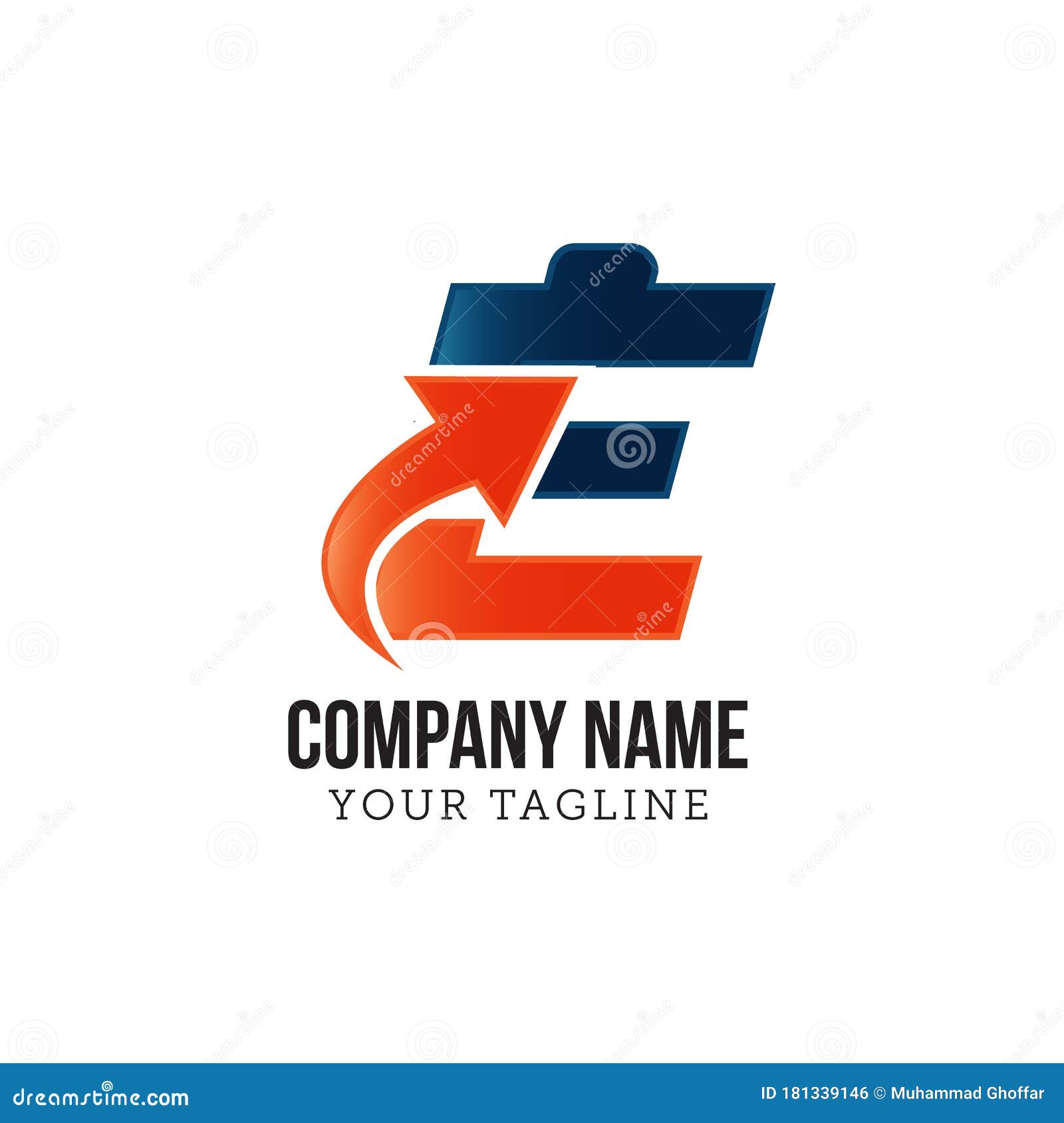 Letter E Arrow Loop Logo Icon Design Template Elements. Vector Color ...