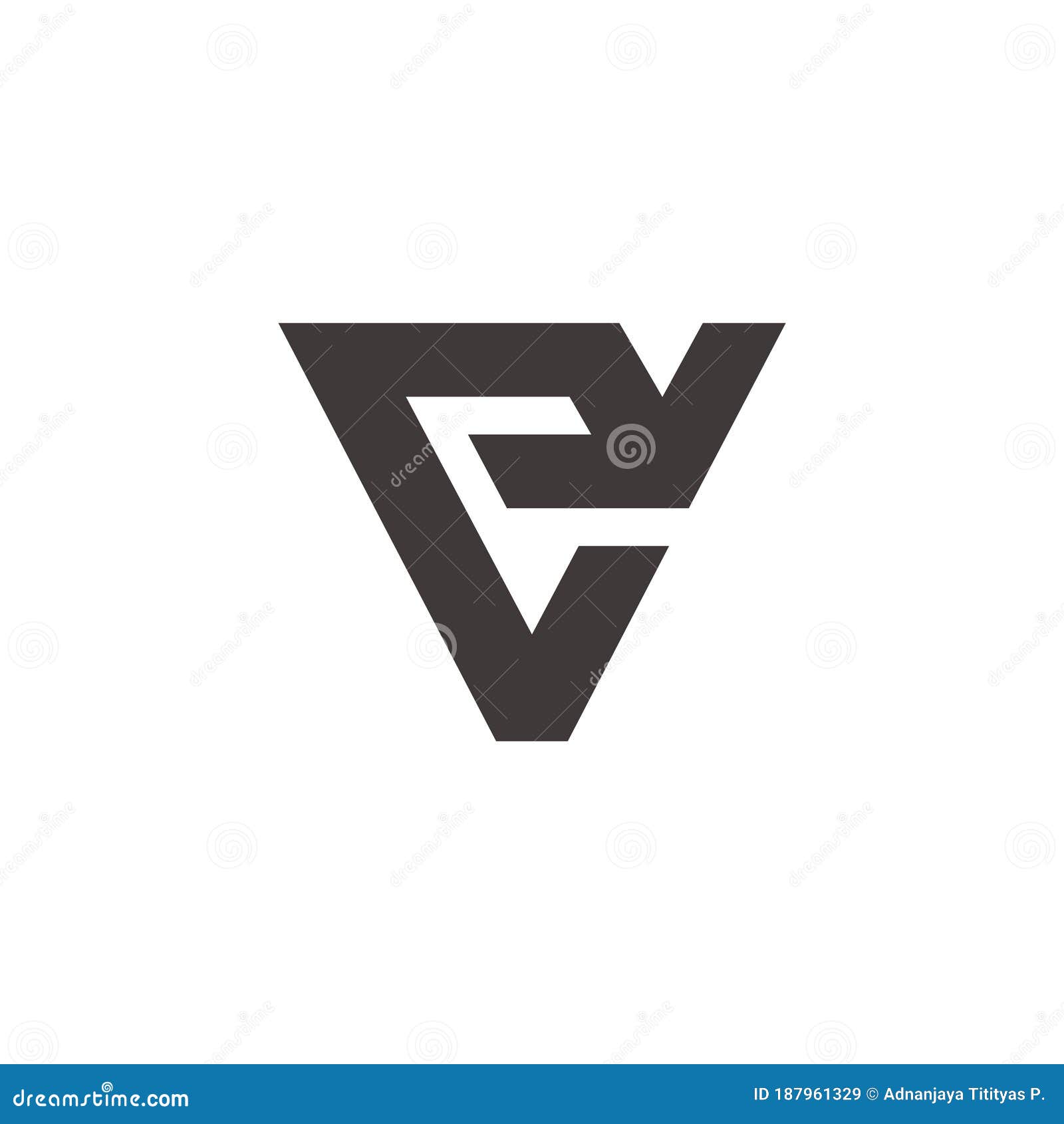 Letter E Arrow Triangle Geometric Logo Vector Stock Vector ...