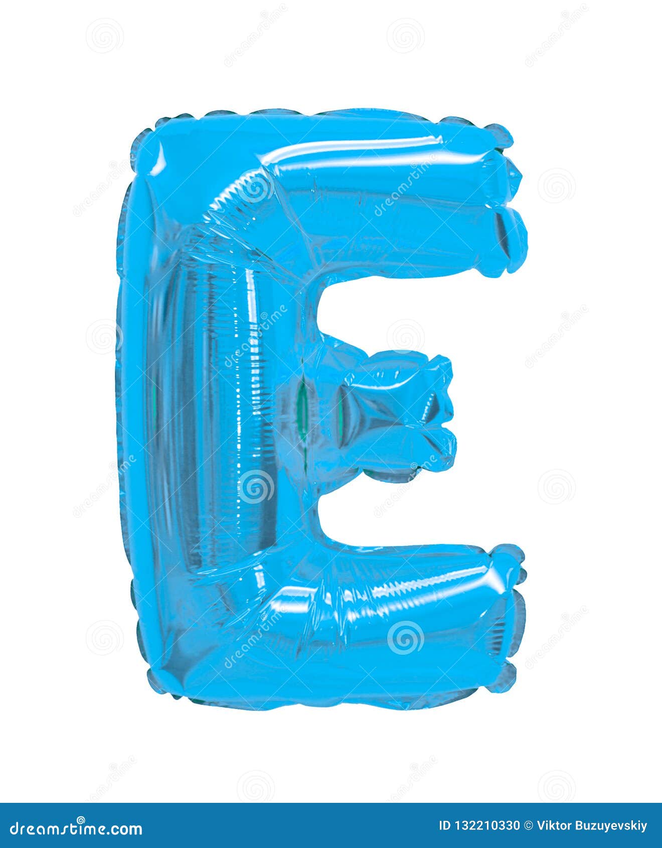 Letter E from a Balloon Light Blue Stock Photo - Image of alphabet ...