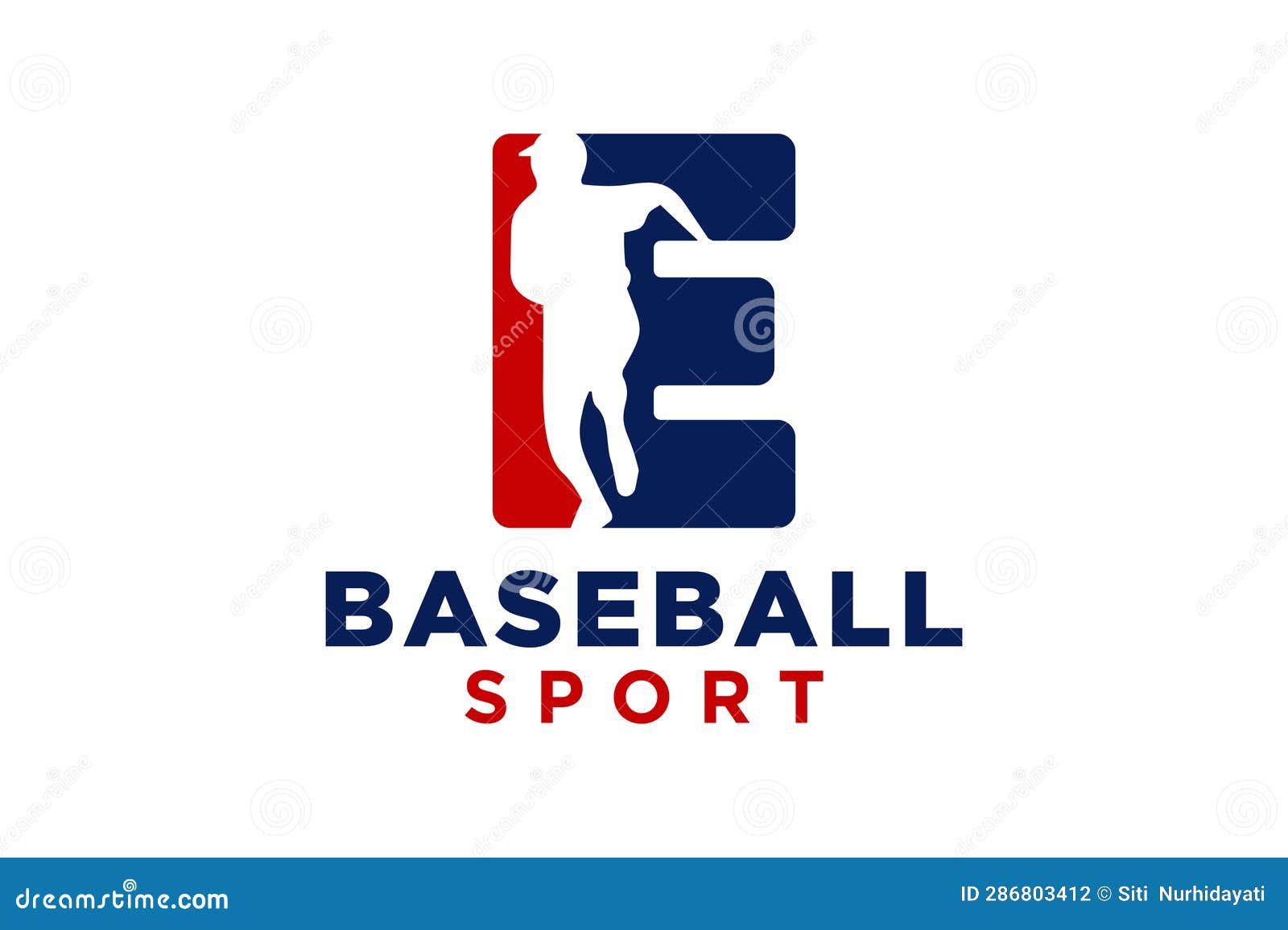 Letter E Baseball Logo Icon Vector Template, Stock Vector ...