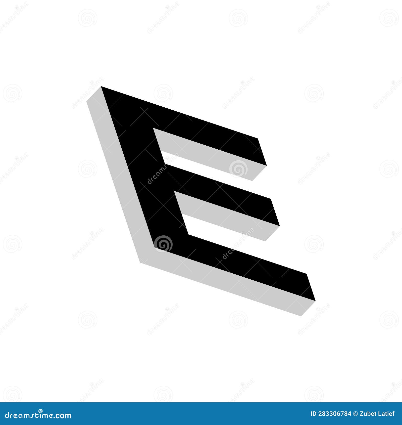Letter E Bold Modern Creative Illustration Design Stock Vector ...