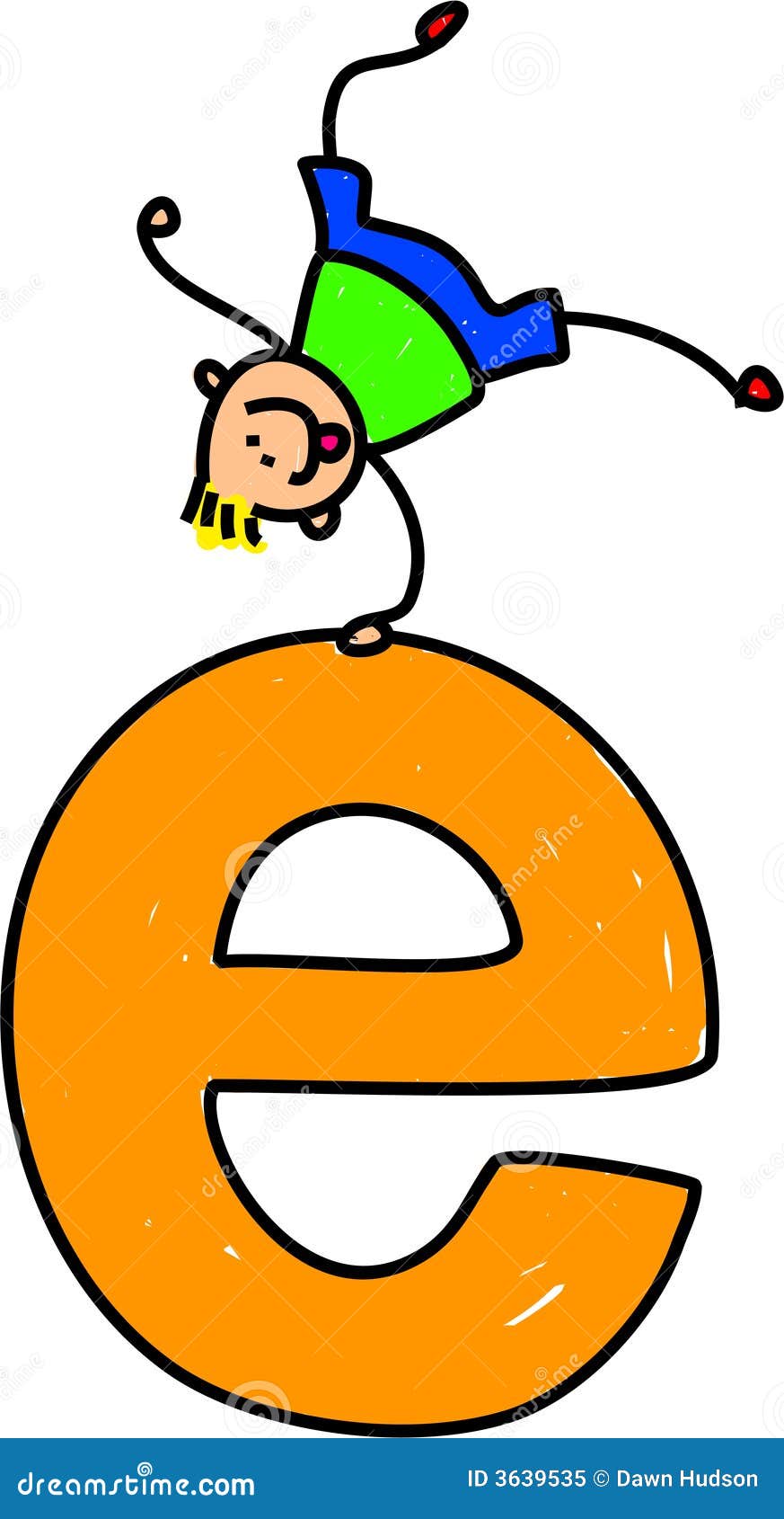 Letter E Boy Stock Image | CartoonDealer.com #3639535