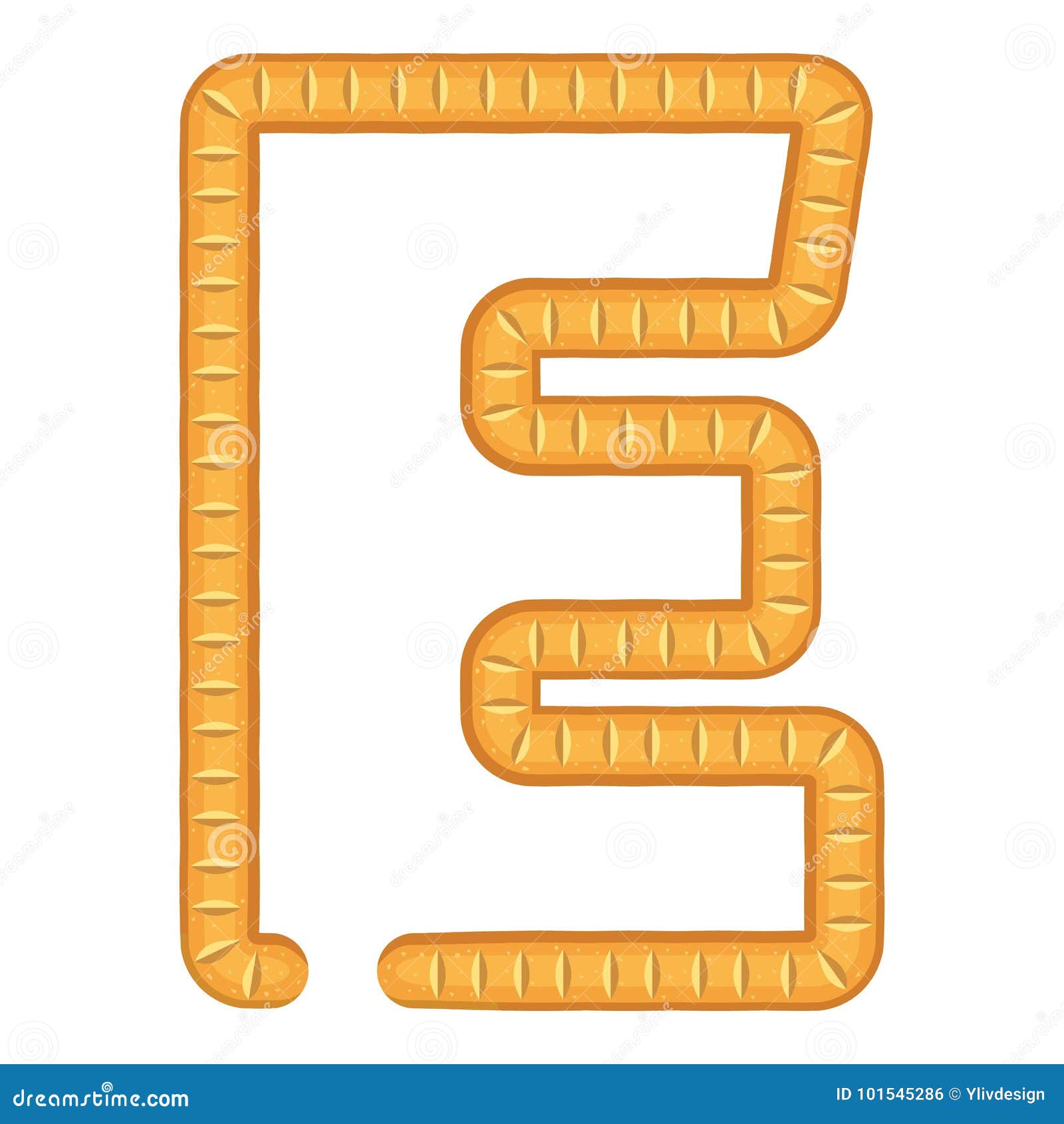 Letter E Bread Icon, Cartoon Style Stock Vector - Illustration of ...