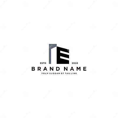 Letter E and Building Logo Design Vector Stock Vector - Illustration of ...