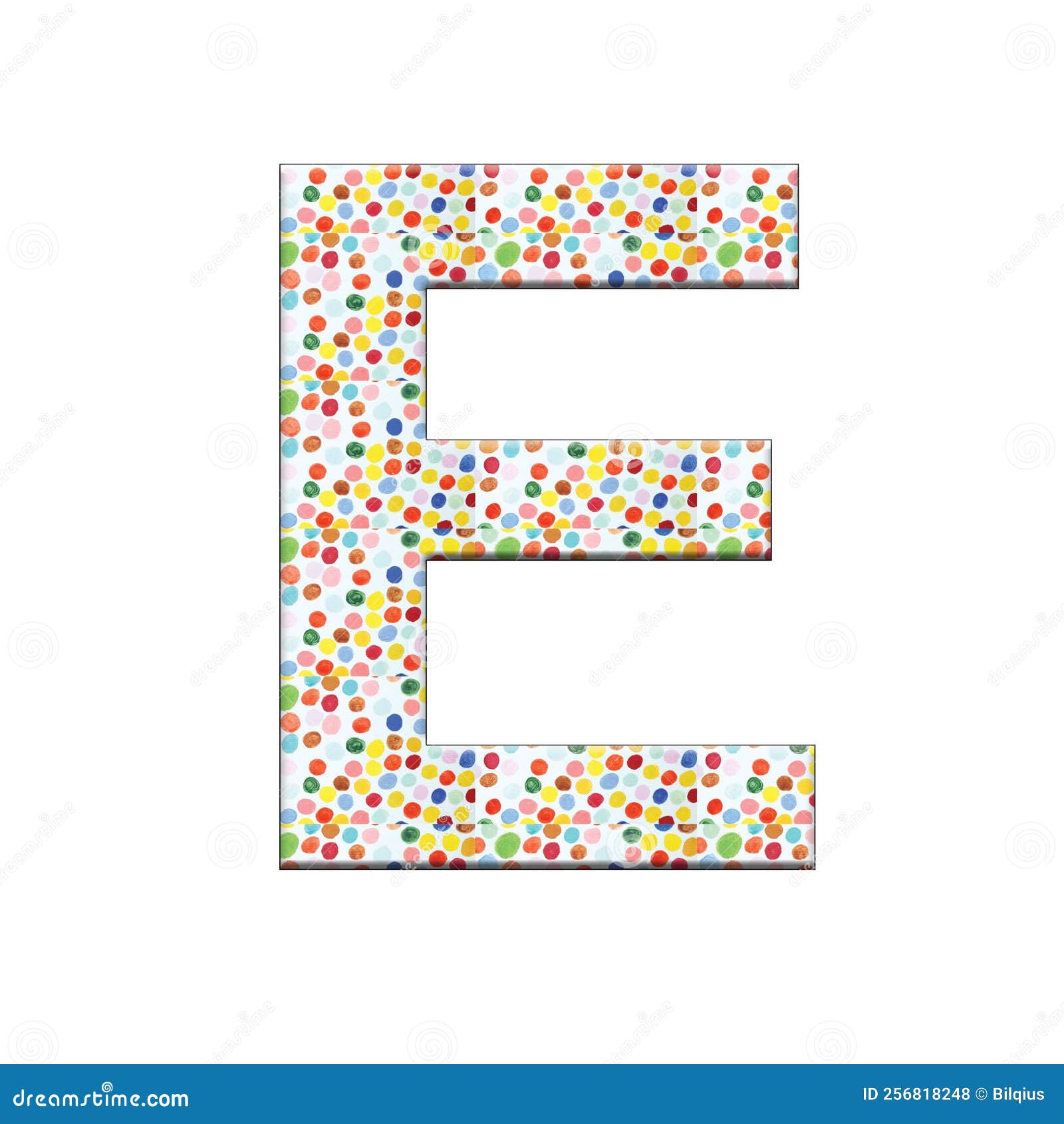 The Letter E Capitl with Colorful Circuits Inscriptions Stock Photo ...