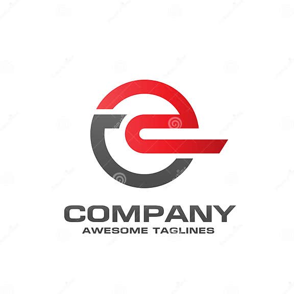 Letter E Circle Abstract Logo Stock Vector - Illustration of label ...