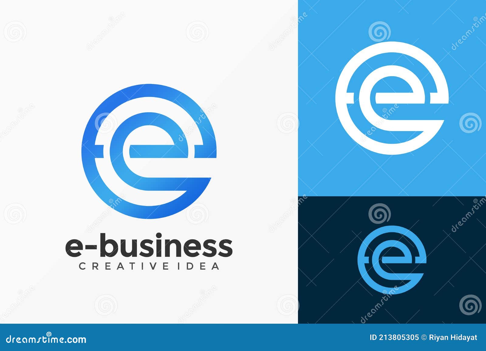 Letter E Circle Business Logo Vector Design. Abstract Emblem, Designs ...