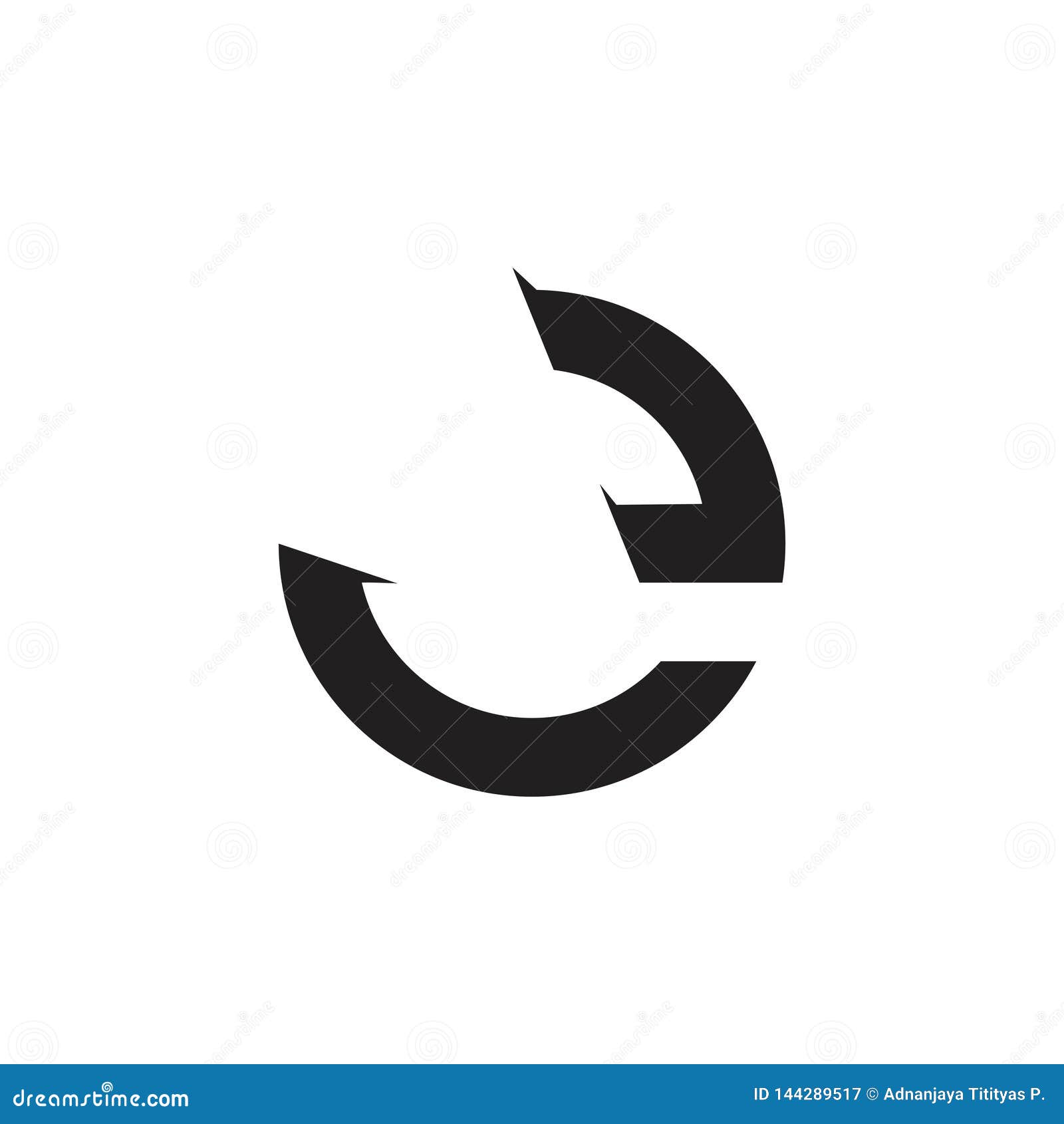 Letter E Circle Rotate Arrow Geometric Logo Vector Stock Vector ...