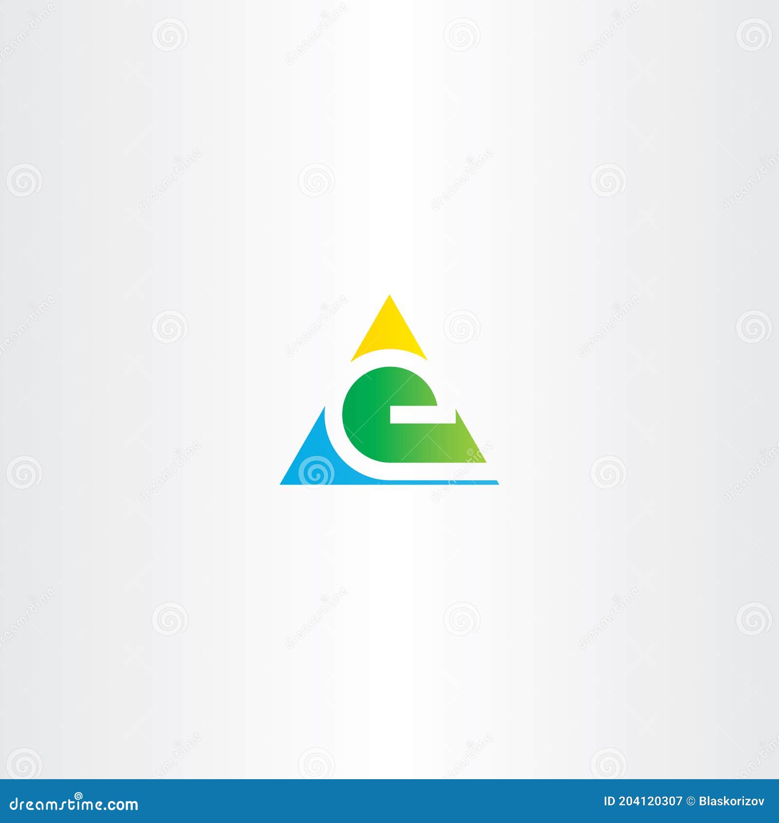 Letter E Colorful Triangle Sign Element Stock Vector - Illustration of ...
