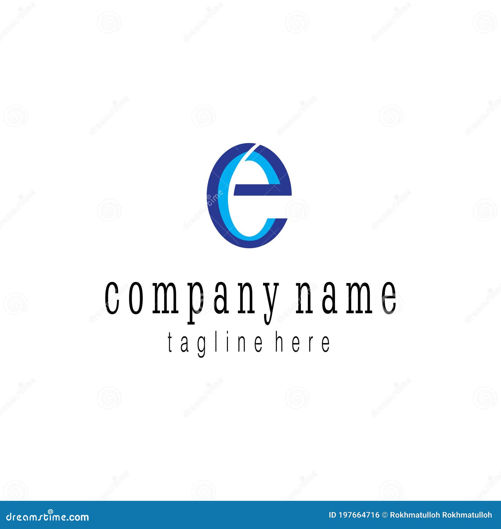 Letter E Creative Logo, Initials Illustration, Vector Design Template ...