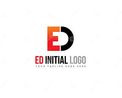 Letter E D initial logo stock vector. Illustration of icon - 138951830