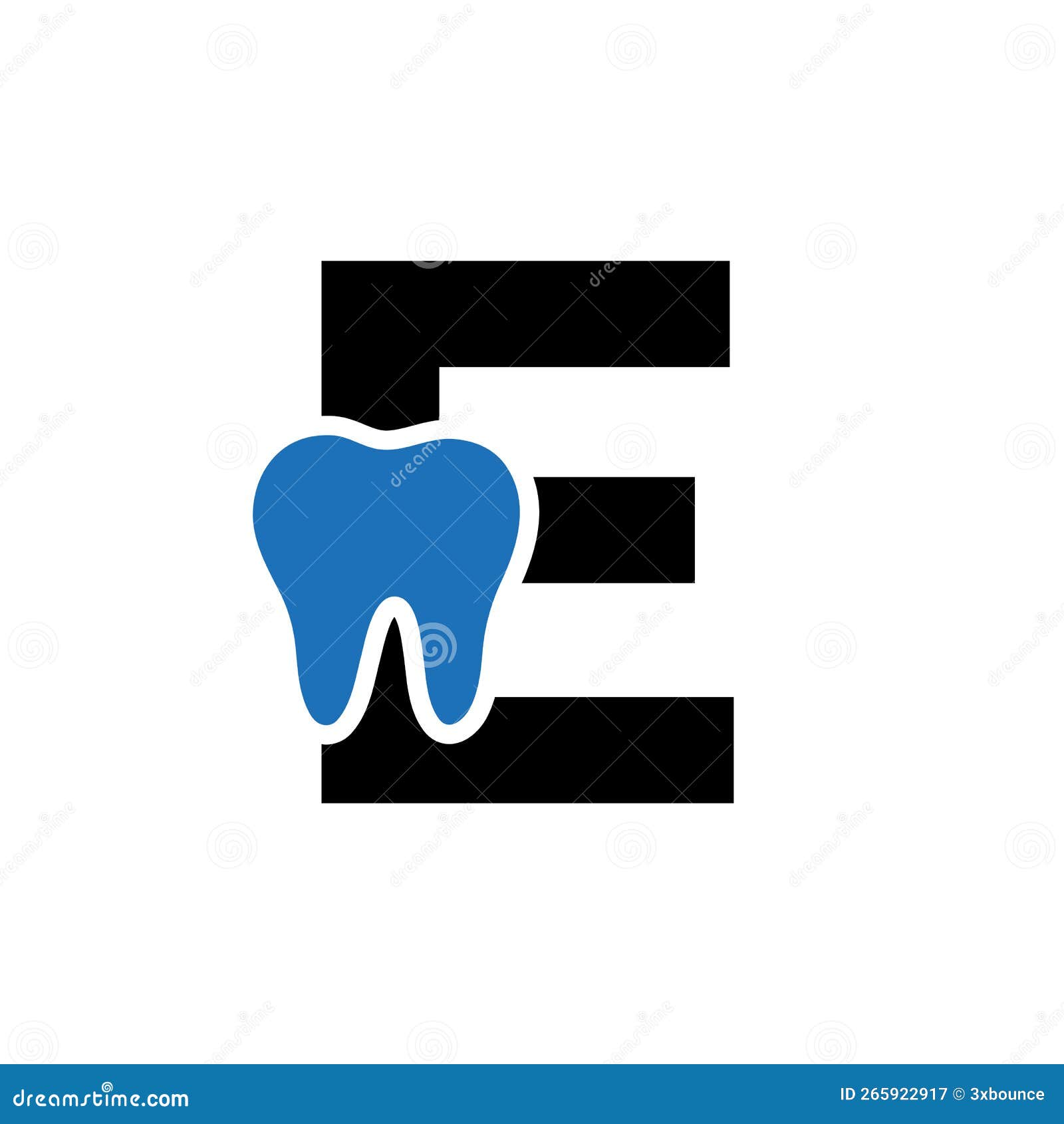 Letter E Dental Logo Concept with Teeth Symbol Vector Template Stock ...