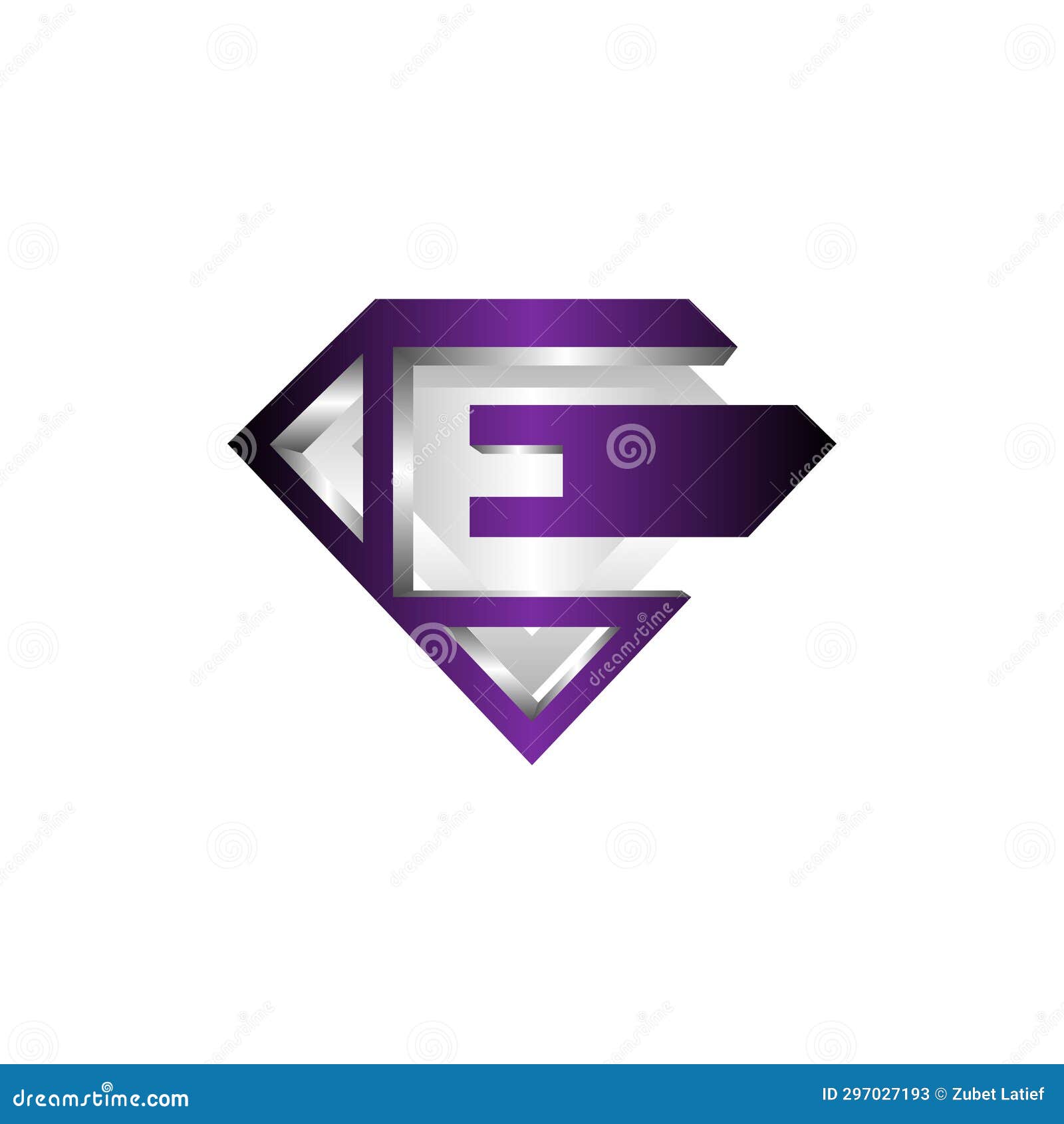 Letter E Diamond Logo Elegant Design, Diamond Icon Template, Suitable ...