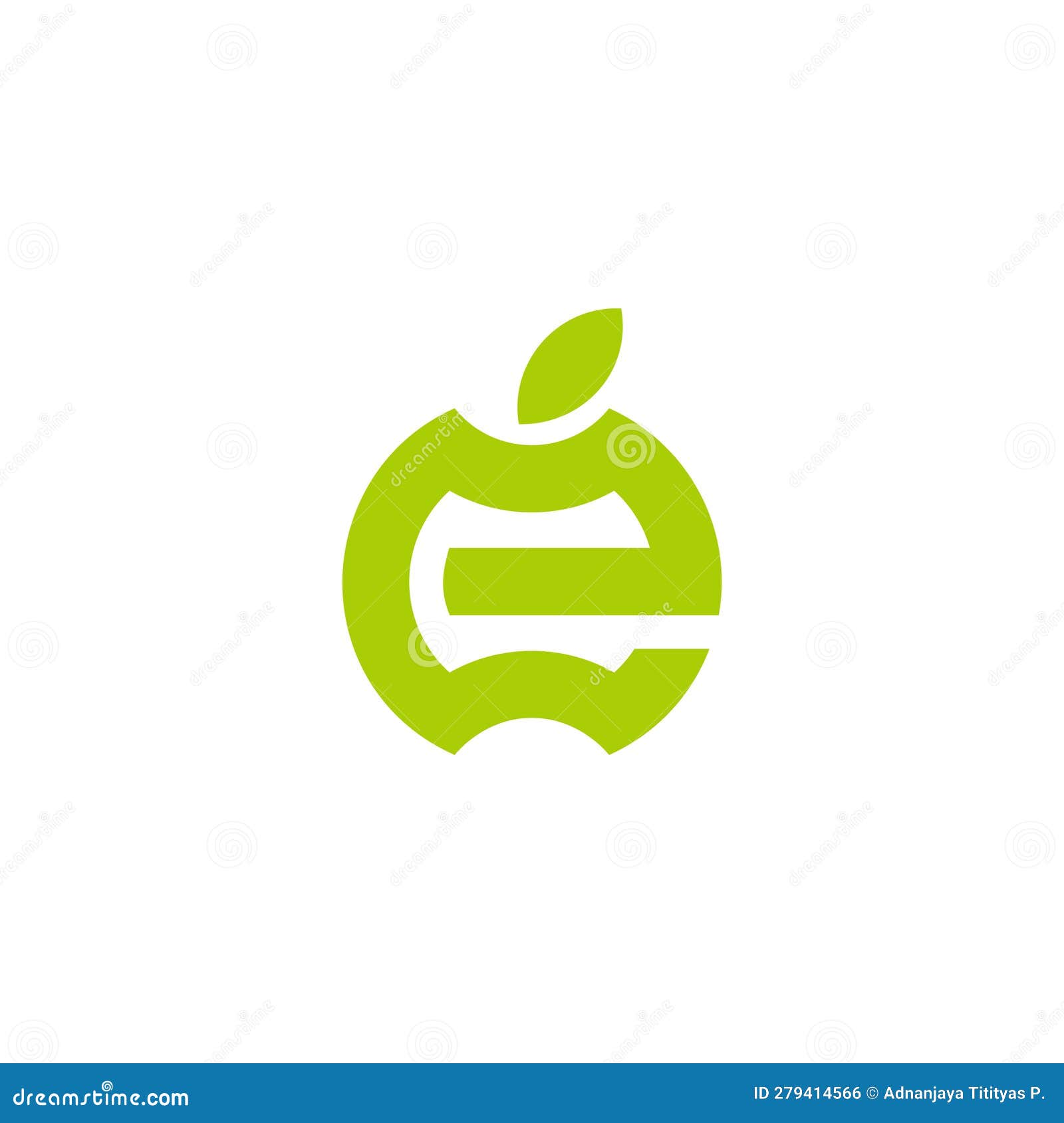 Letter E Eco Apple Fruit Logo Vector Stock Vector - Illustration of ...