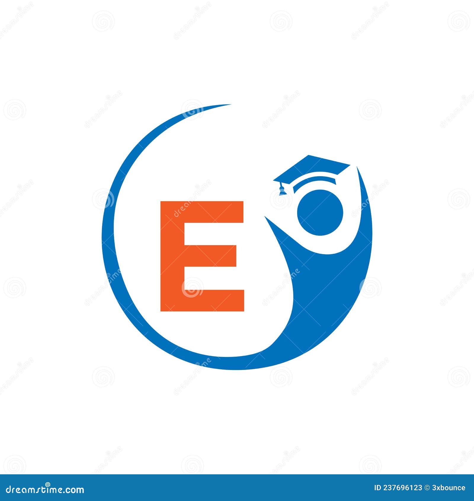 Letter E Education Logo Template. Education Logo on E Letter, Initial ...