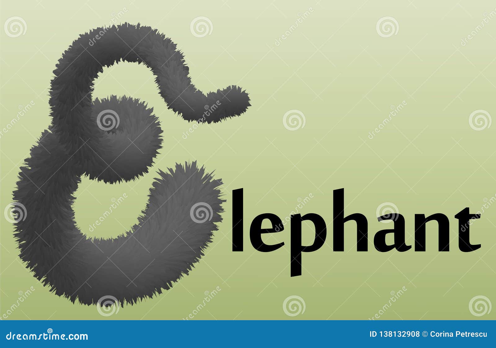 Letter E with Effect of Fur. Stock Vector - Illustration of concept ...