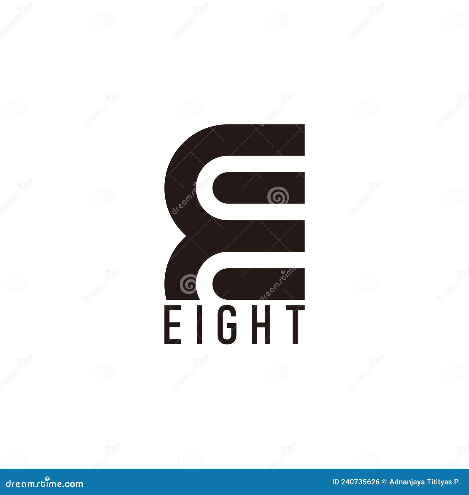 Letter E Eight Symbol Geometric Logo Vector Stock Vector - Illustration ...