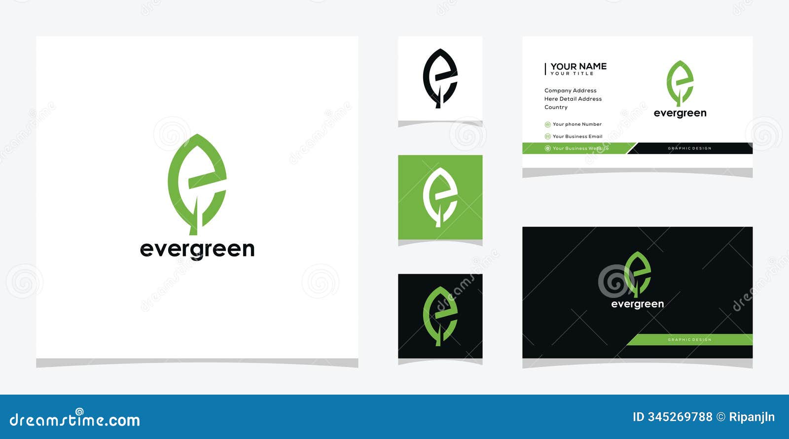 Evergreen Logo Design Inspiration Icon Symbol Royalty-Free Stock Photo ...