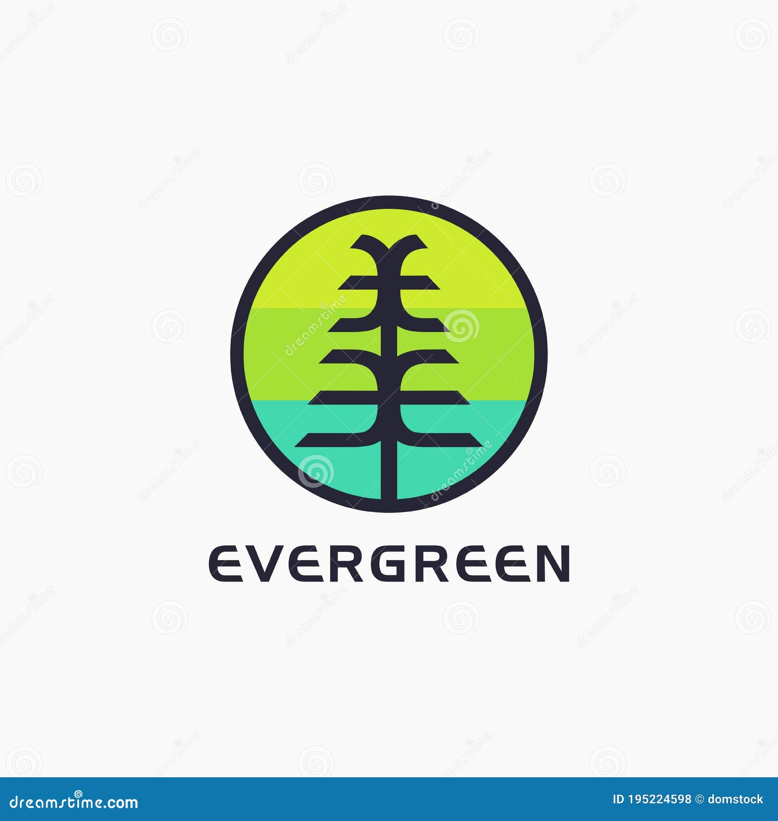 Letter E for Evergreen Tree Logo Icon Vector Template Stock Vector ...