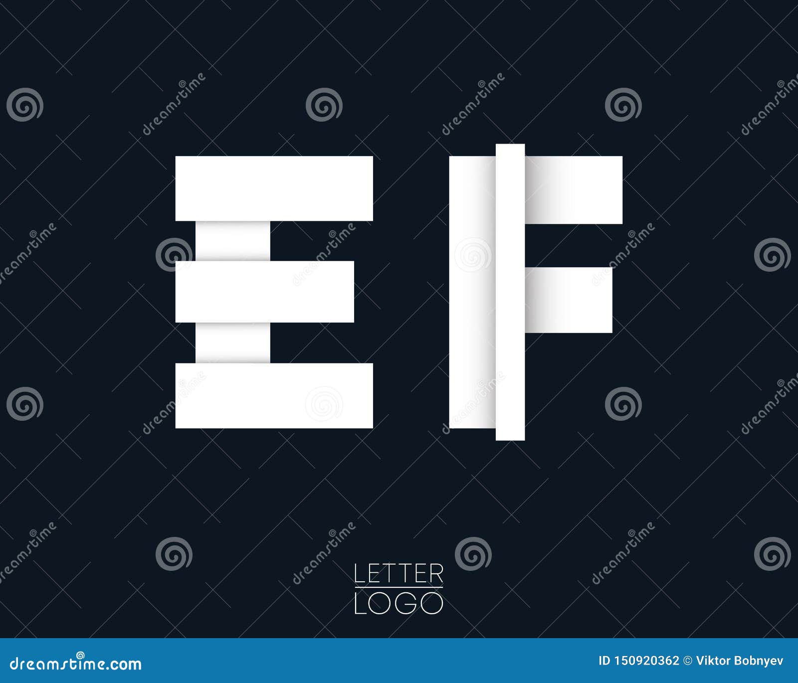 Letter E and F Template Logo Design Stock Vector - Illustration of ...