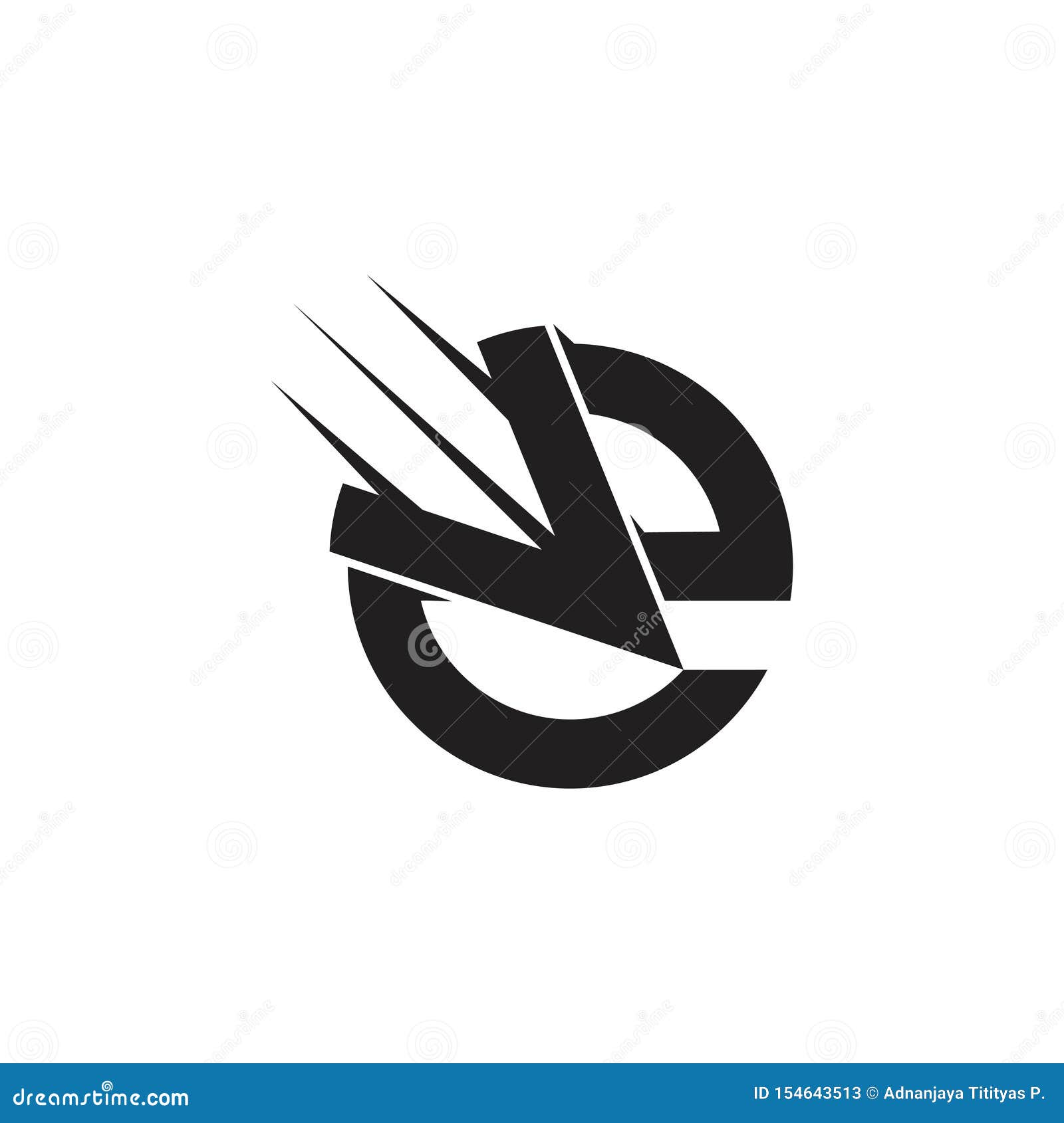 Letter E Fast Movement Arrow Geometric Logo Vector Stock Vector ...