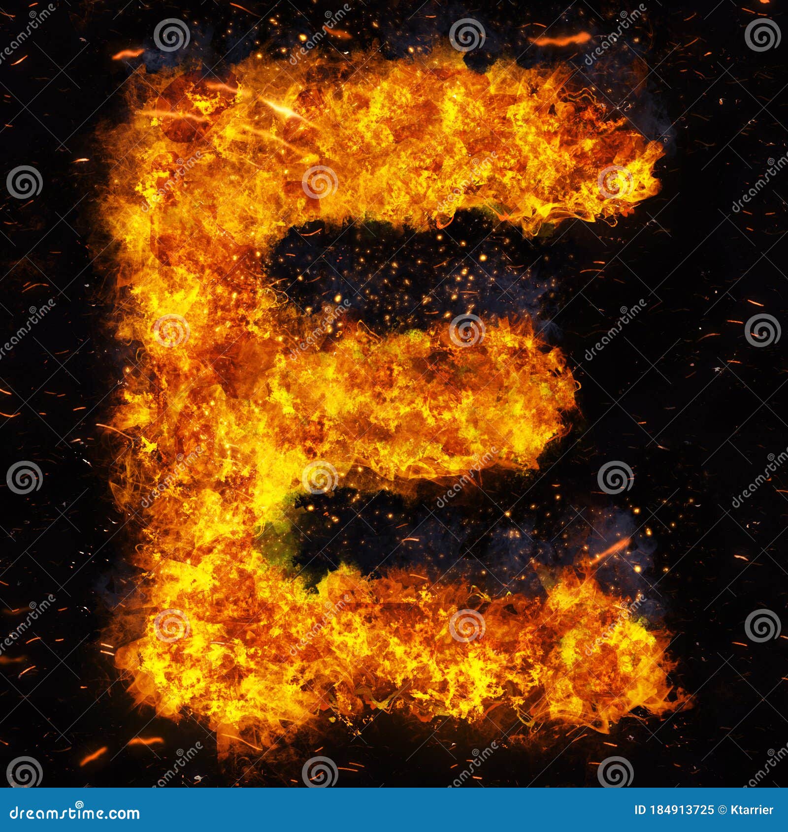 Letter E Flame Explosion Shape with Embers and Sparks Stock ...