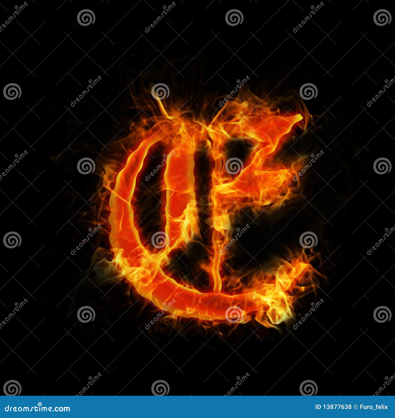 Letter E in flames stock illustration. Illustration of design - 13877638