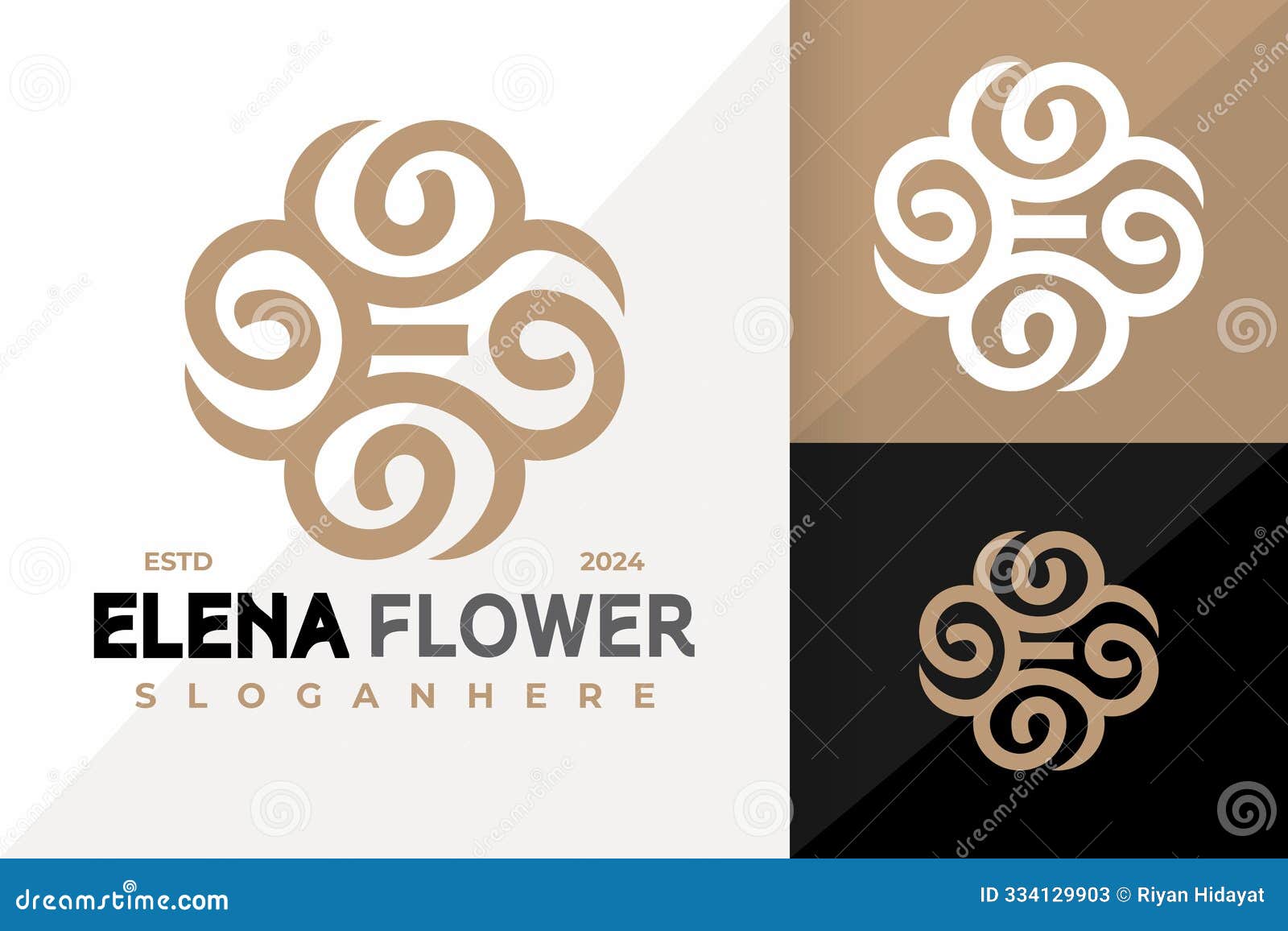 Letter E Flower Logo Icon Vector Design. Creative Simple Logos Designs ...